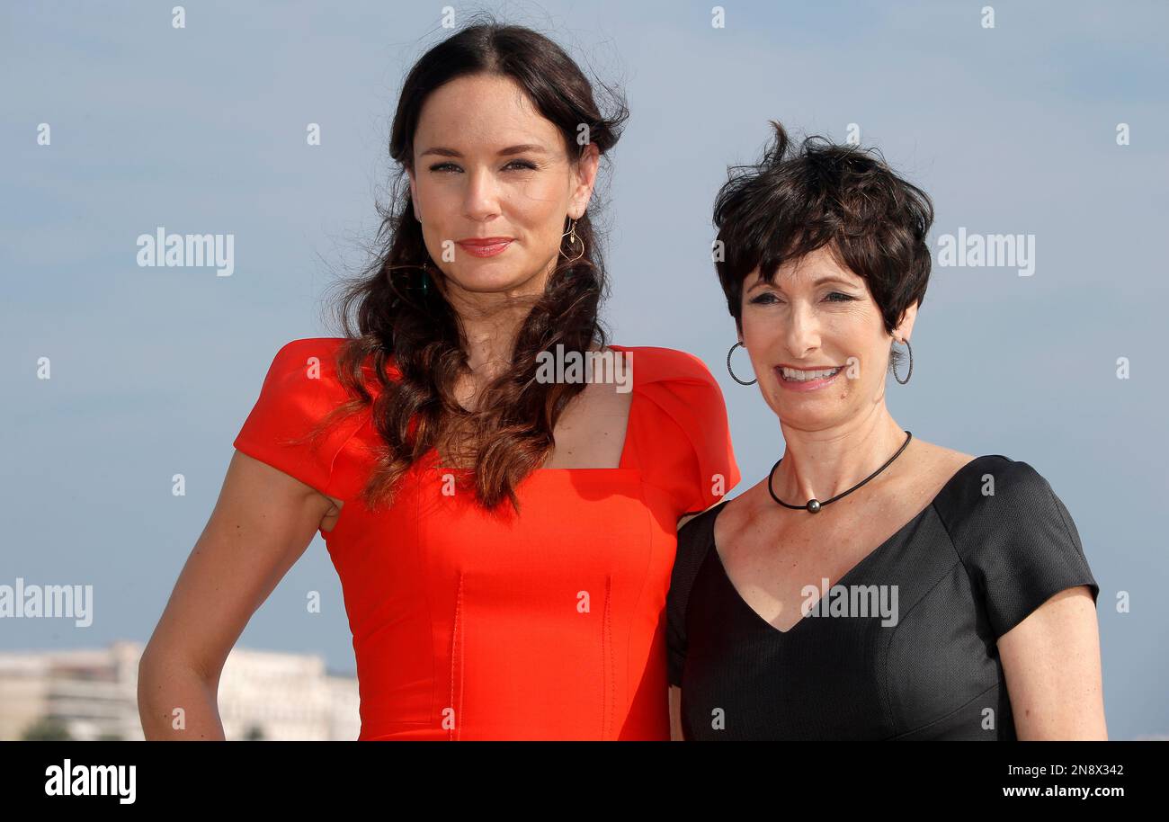 US actress Sarah Wayne Callies, left, and US producer Gale Anne Hurd ...