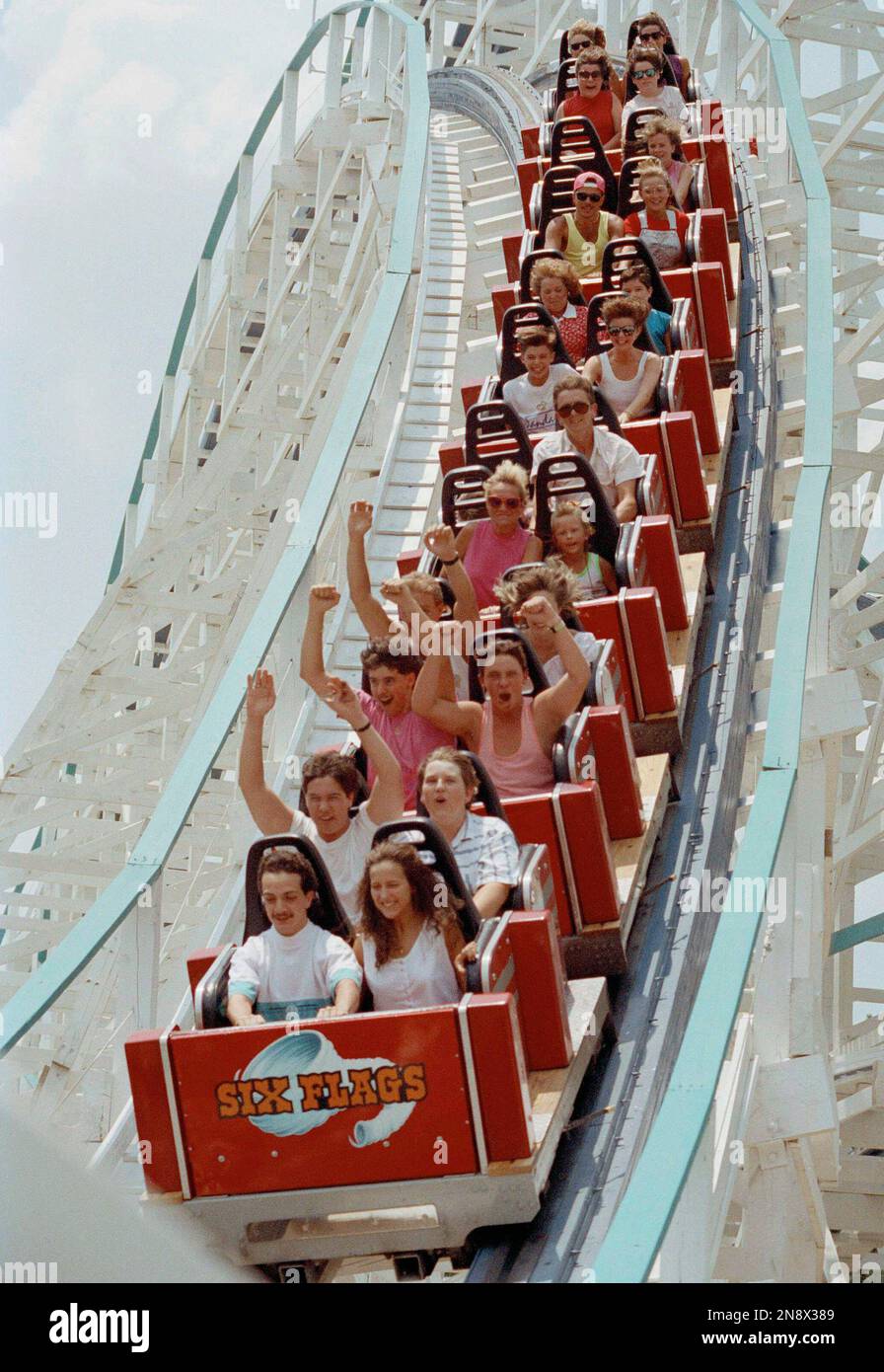 The Georgia Cyclone at Six Flags is shown in Atlanta, July 16 1990. The ...