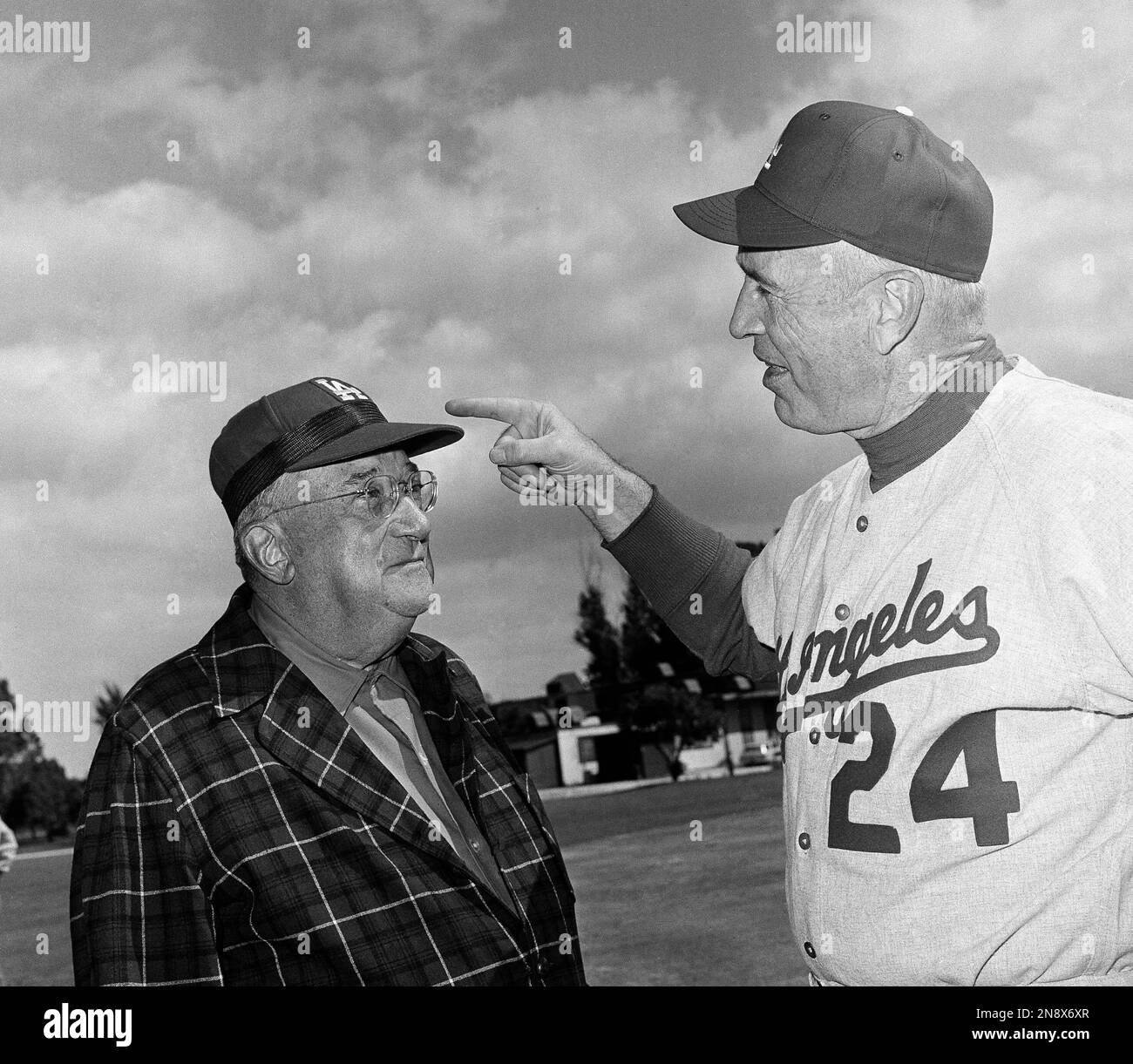 Walter O'Malley president of the Los Angeles Dodgers is kidded by ...