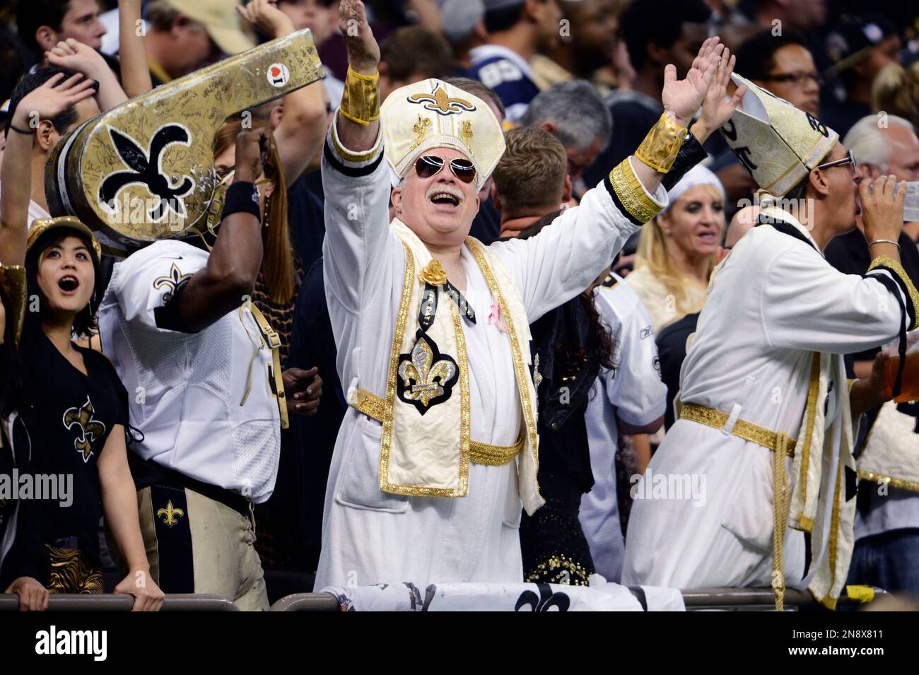 New Orleans Saints fans in the second half of an NFL football game at ...