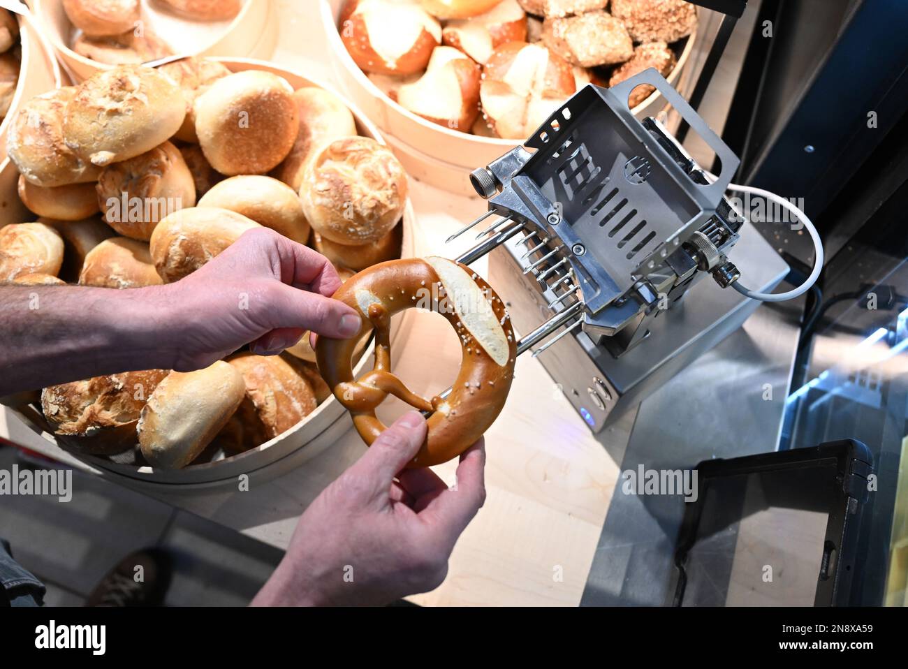 Stuttgart, Germany. 02nd Feb, 2023. In a bakery store in the market ...