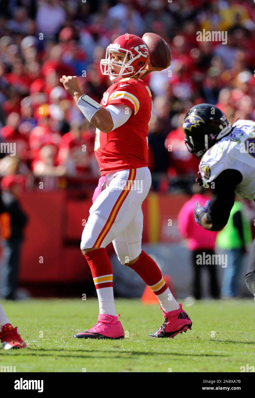 Kansas City Chiefs quarterback Brady Quinn (9) during an NFL football ...