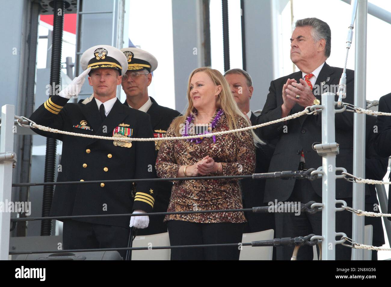 U.S. Navy Commander Thomas Shultz, USS Michael Murphy commanding ...
