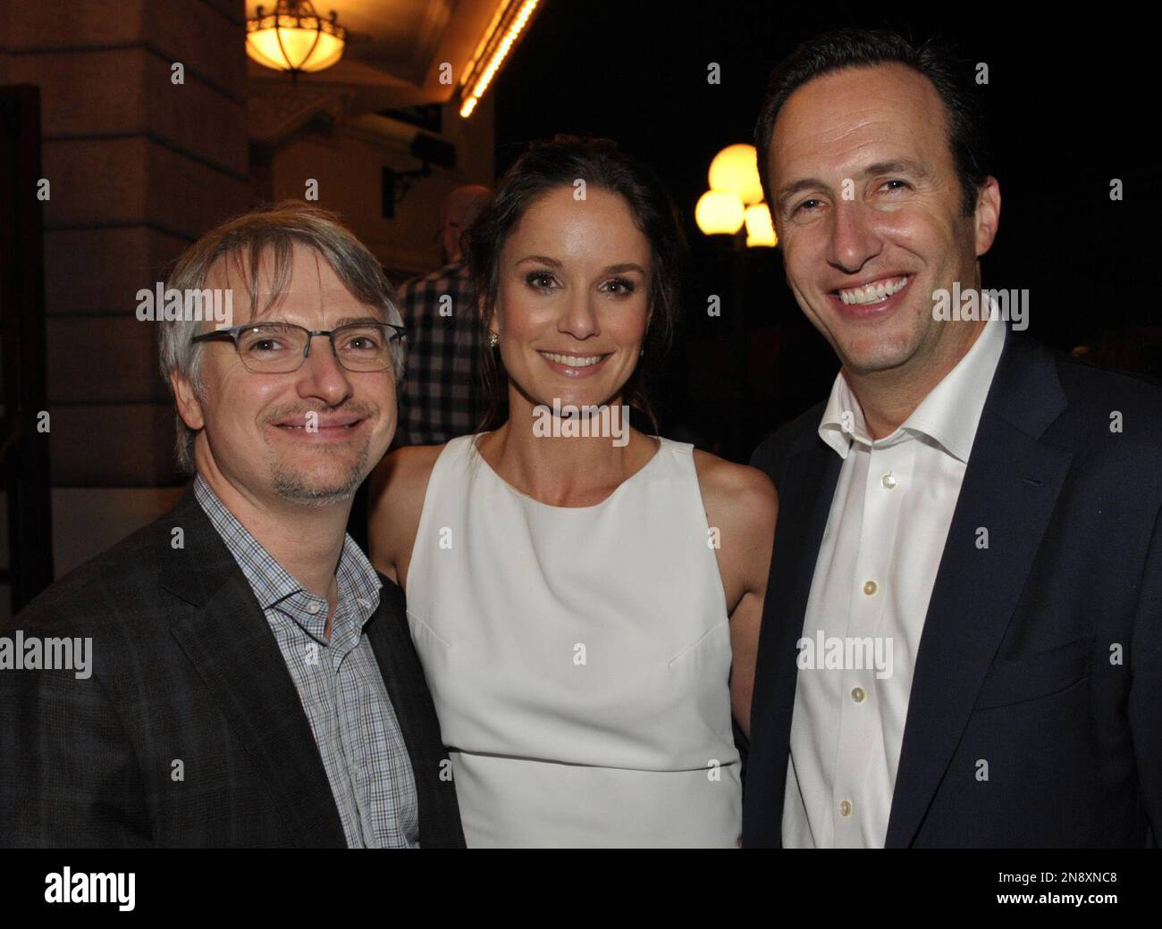 From left, Glen Mazzara, Sarah Wayne Callies, and Charlie Collier ...
