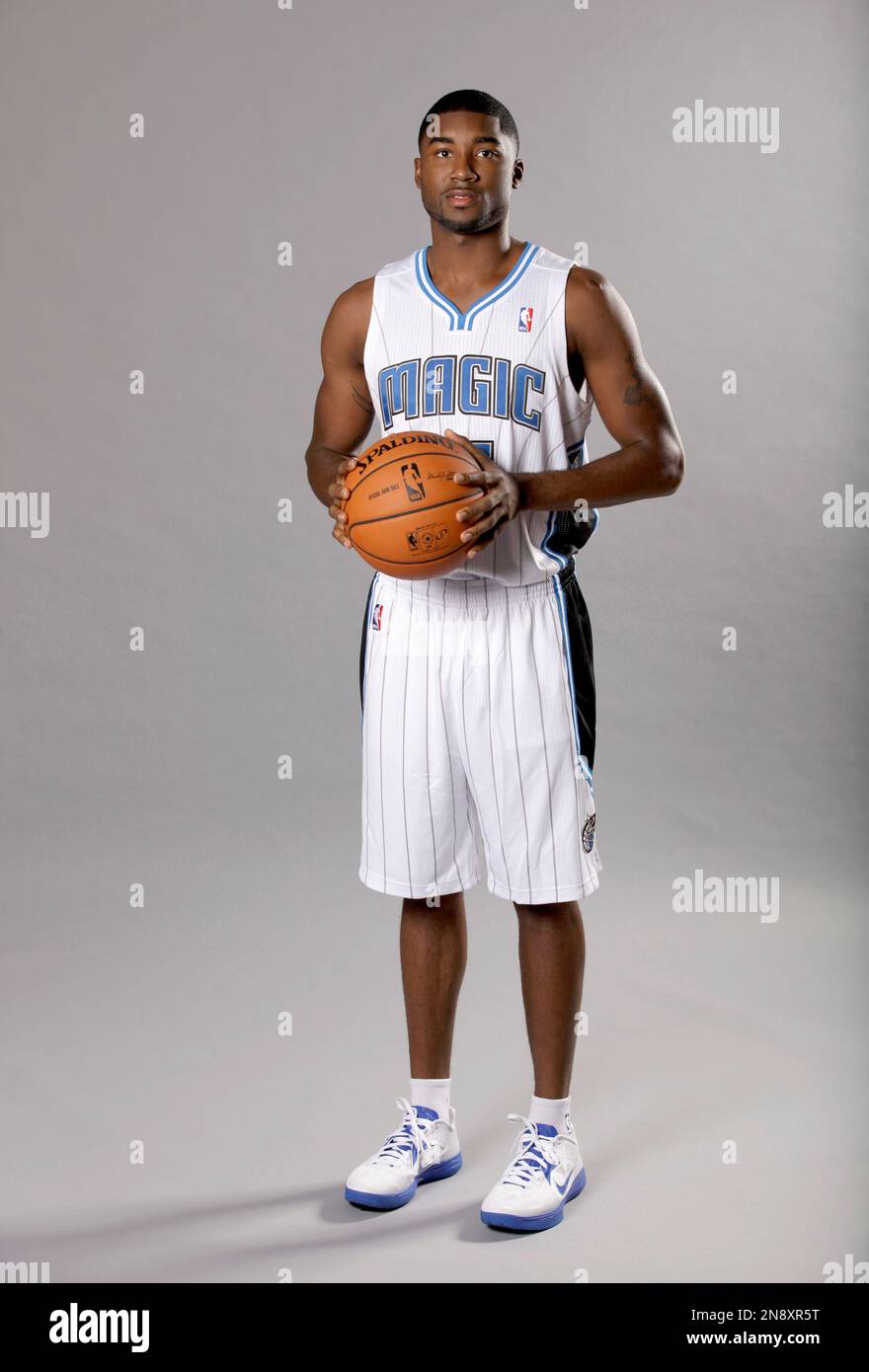 Orlando Magic's E'Twaun Moore poses for a photo during the Orlando ...