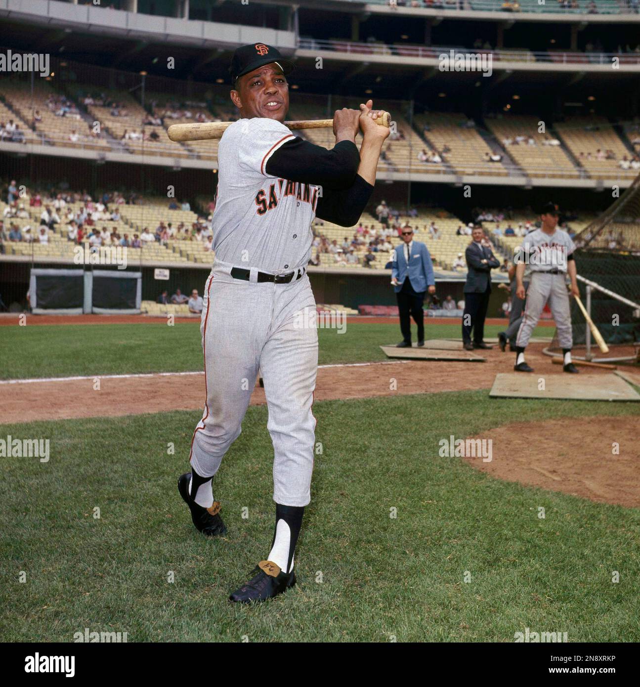 Center Fielder Willie Mays of the San Francisco Giants shown in 1966 ...