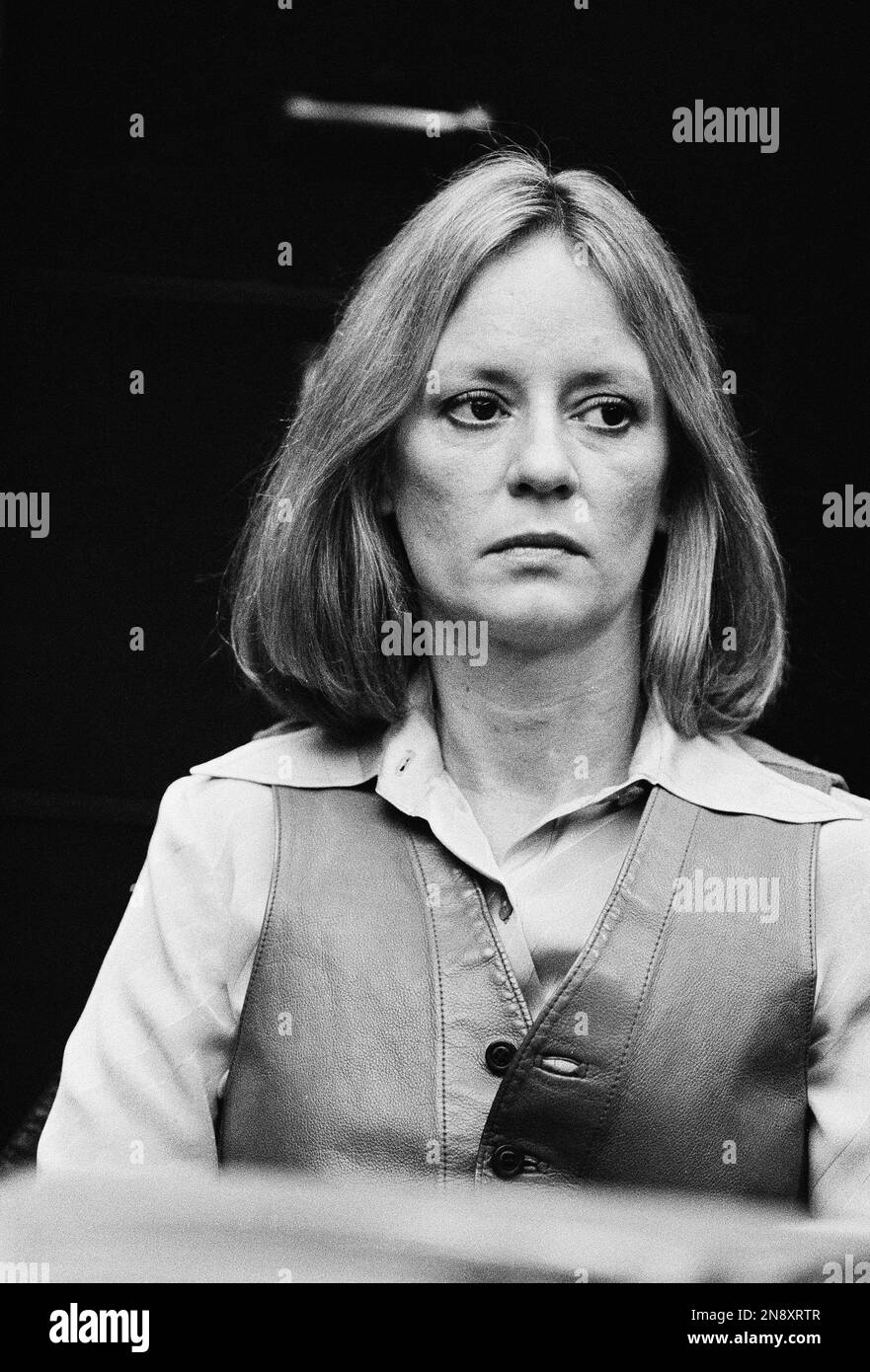 Marilyn Barnett is shown in a Los Angles court during testimony trial ...