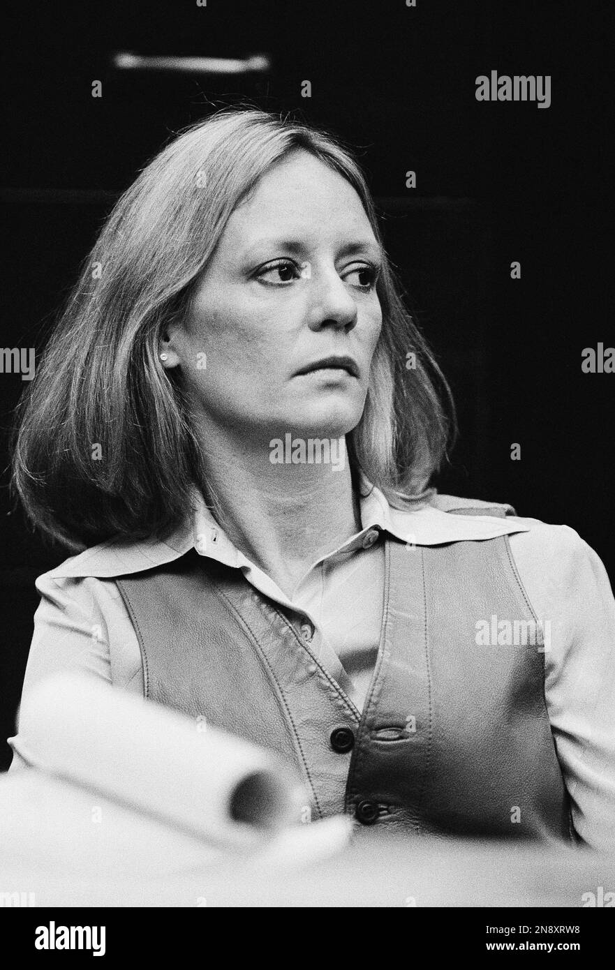 Marilyn Barnett is shown in a Los Angles court during testimony trial ...