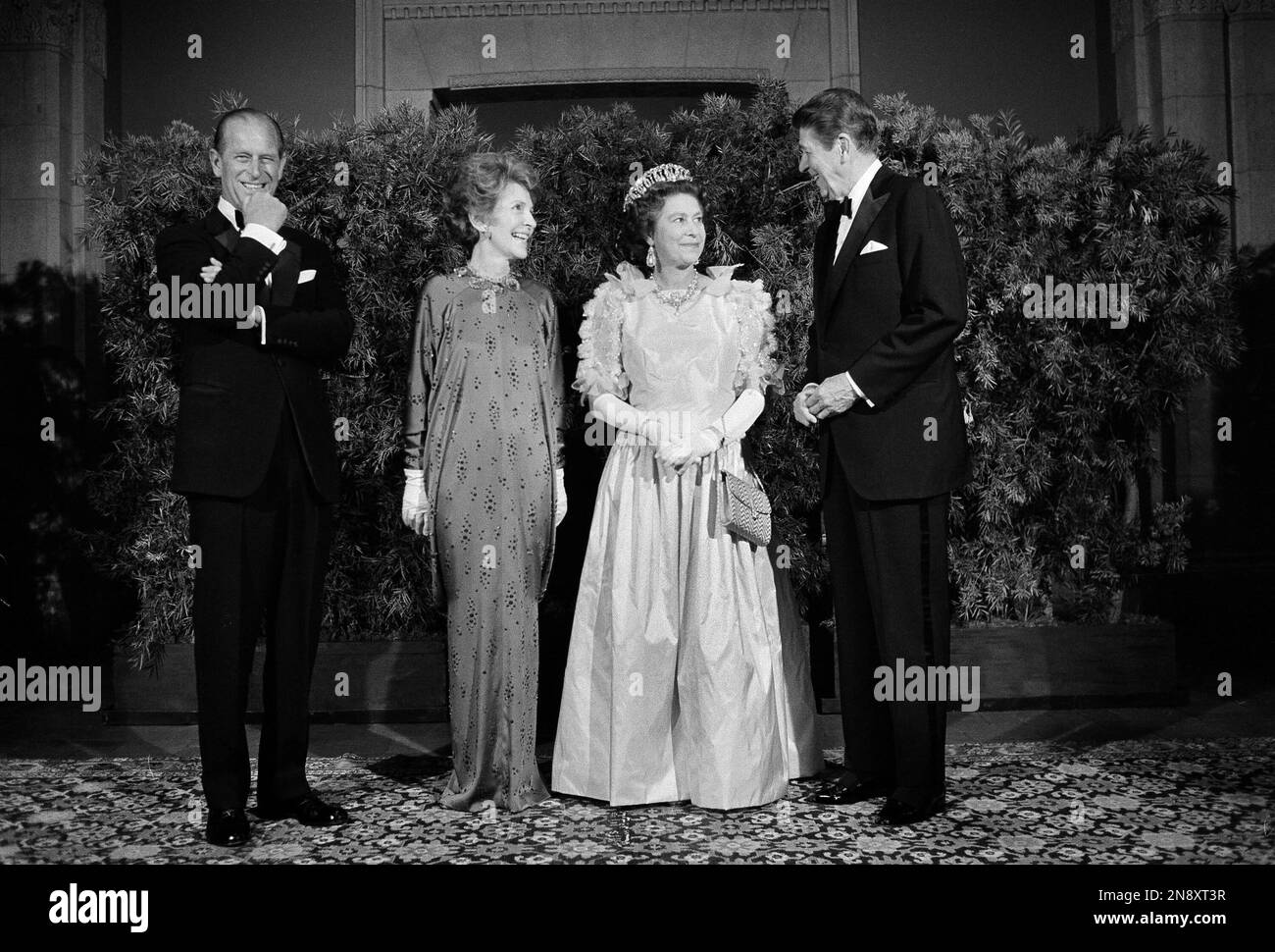 President Ronald Reagan and first lady Nancy Reagan pose for ...