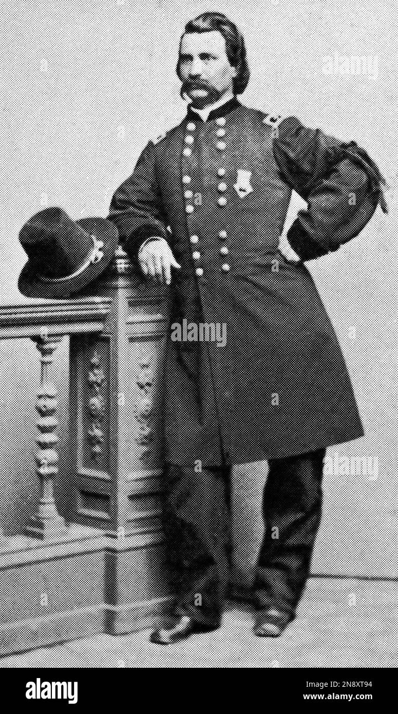 Gen. George Armstrong Custer is shown in an undated photo, circa 1863 ...