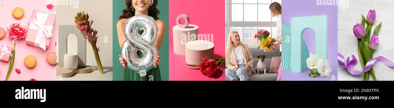 Festive collage for International Women's Day celebration Stock Photo ...