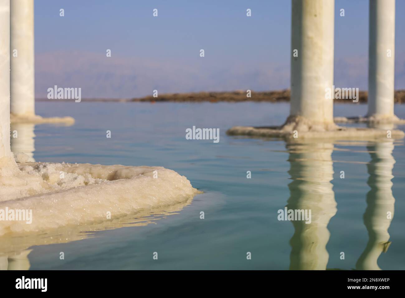 Pillar of salt in Dead Sea, closeup Stock Photo - Alamy