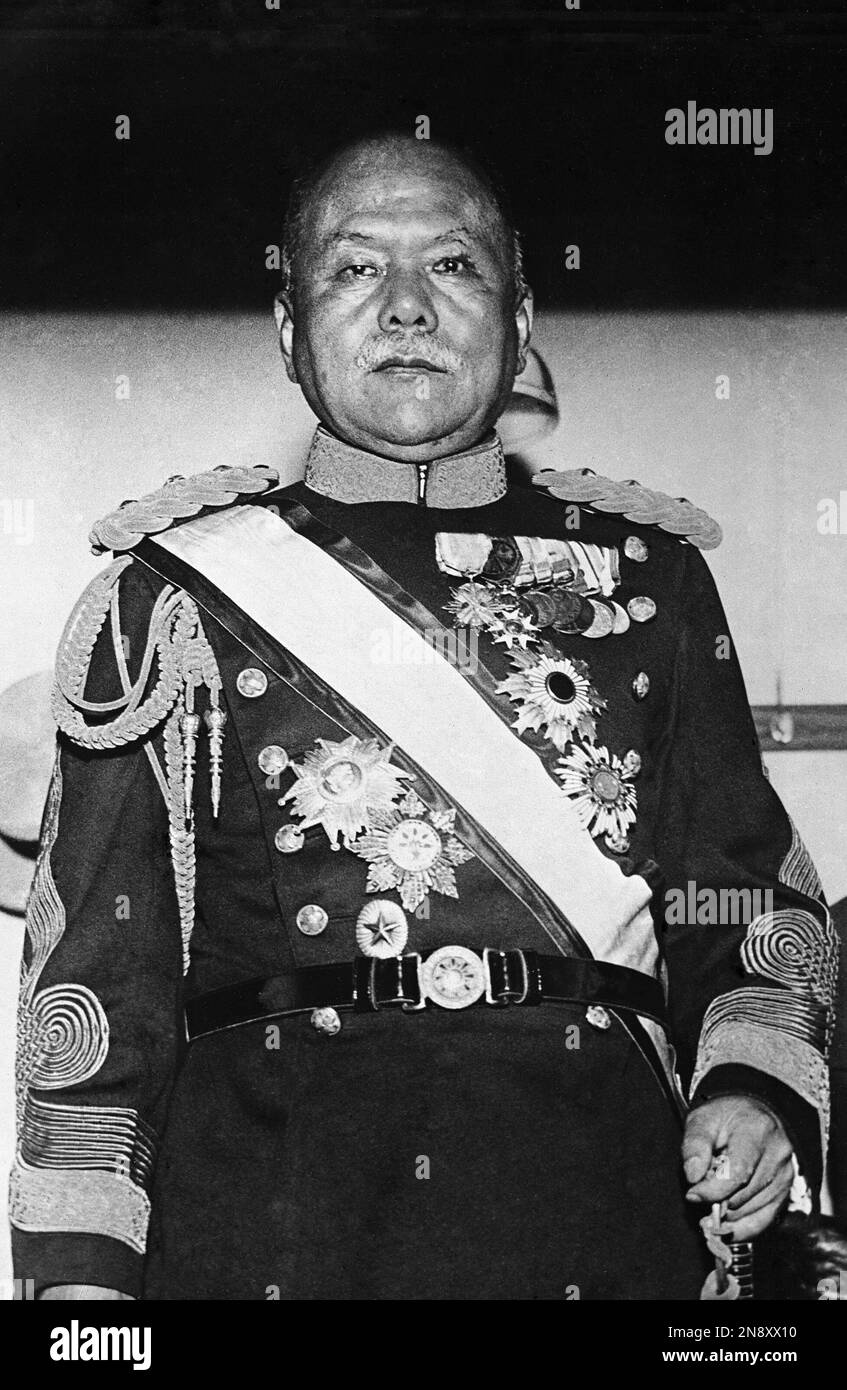 Japanese General Kazunari Ugaki, who is theretiring Governor General of ...