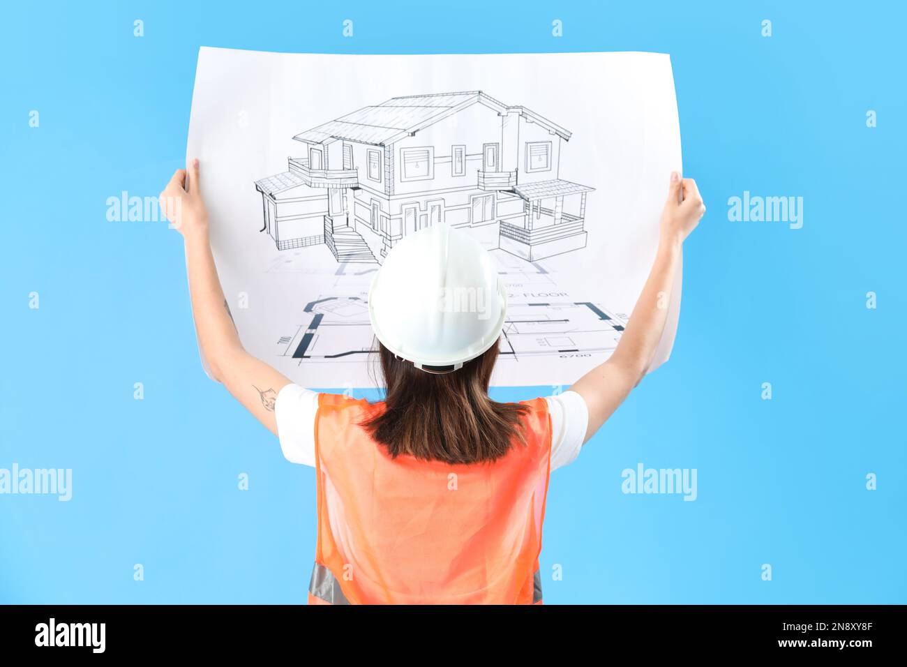 Back view portrait woman engineer hi-res stock photography and images ...