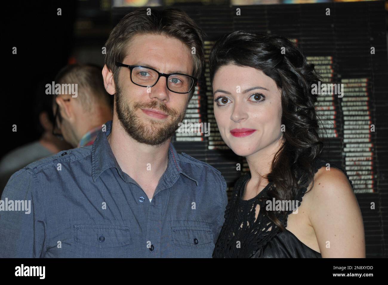 From left,Hannah Fierman and David Bruckner attend the LA premiere of V ...
