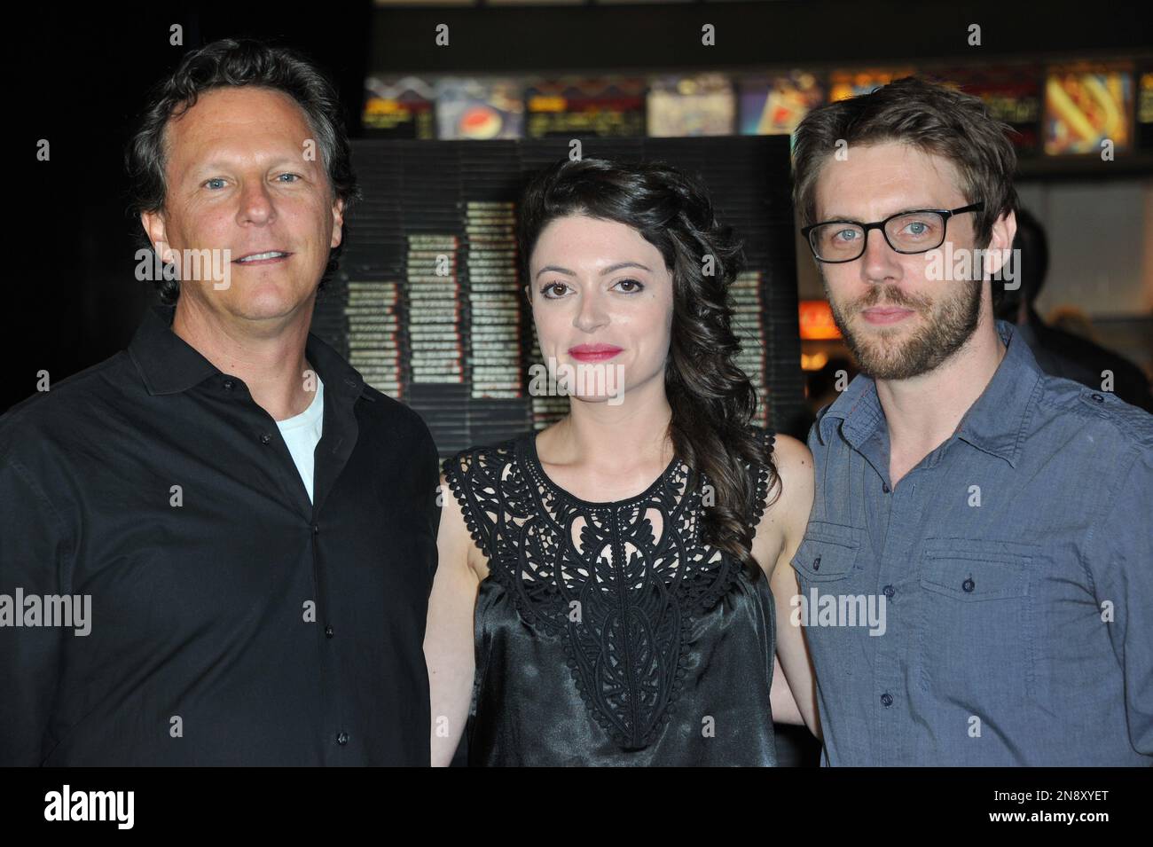 From left, Gary Binkow, Hannah Fierman and David Bruckner attend the LA ...