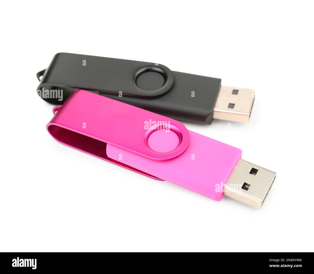 Different USB flash drives on white background Stock Photo - Alamy