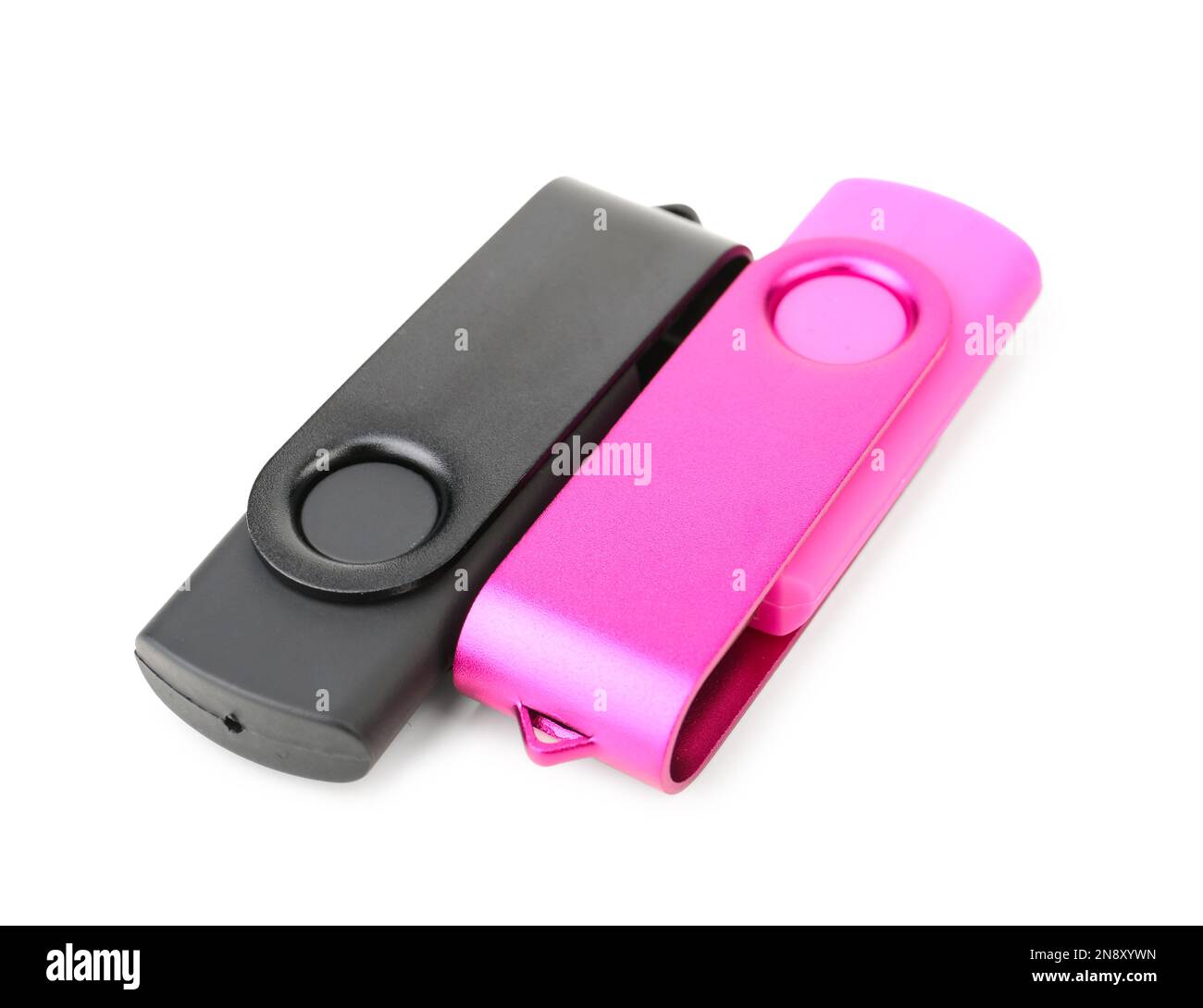 Different USB flash drives on white background Stock Photo - Alamy