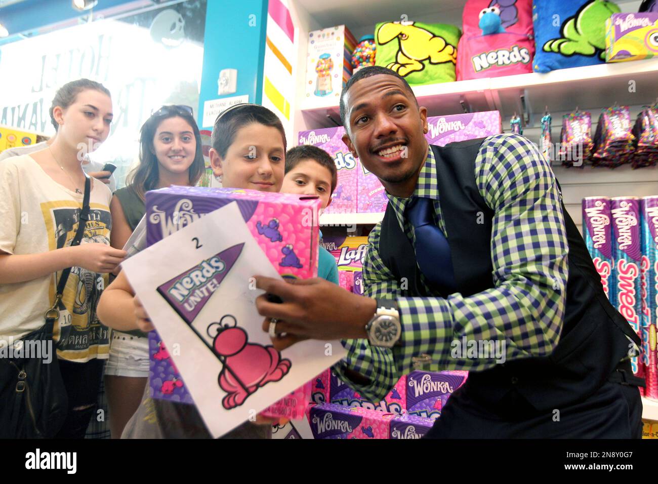 Nick Cannon, actor and STOMP Out Bullying Global Ambassador, right ...