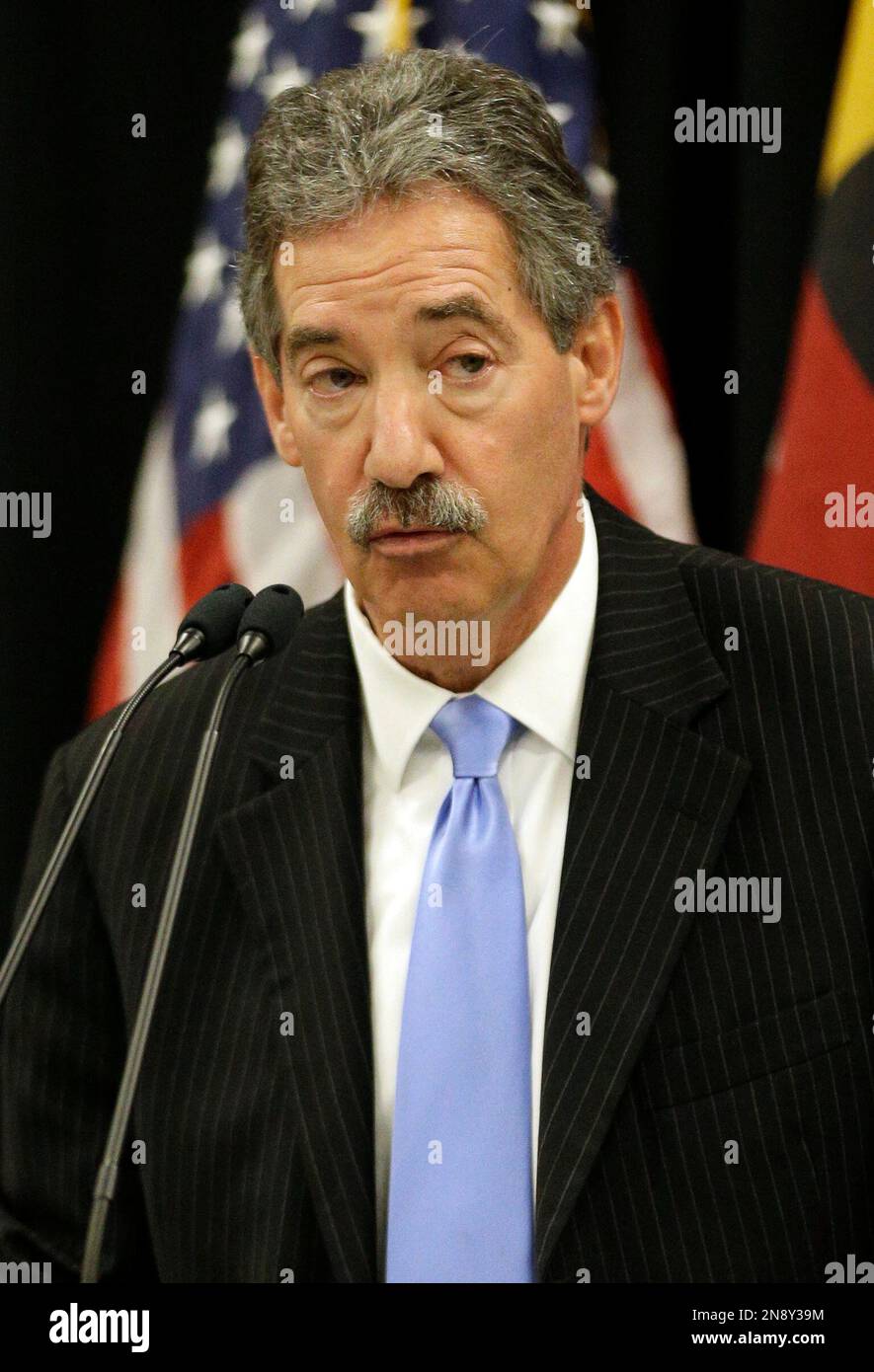 U.S. Deputy Attorney General James Cole speaks during a news conference ...