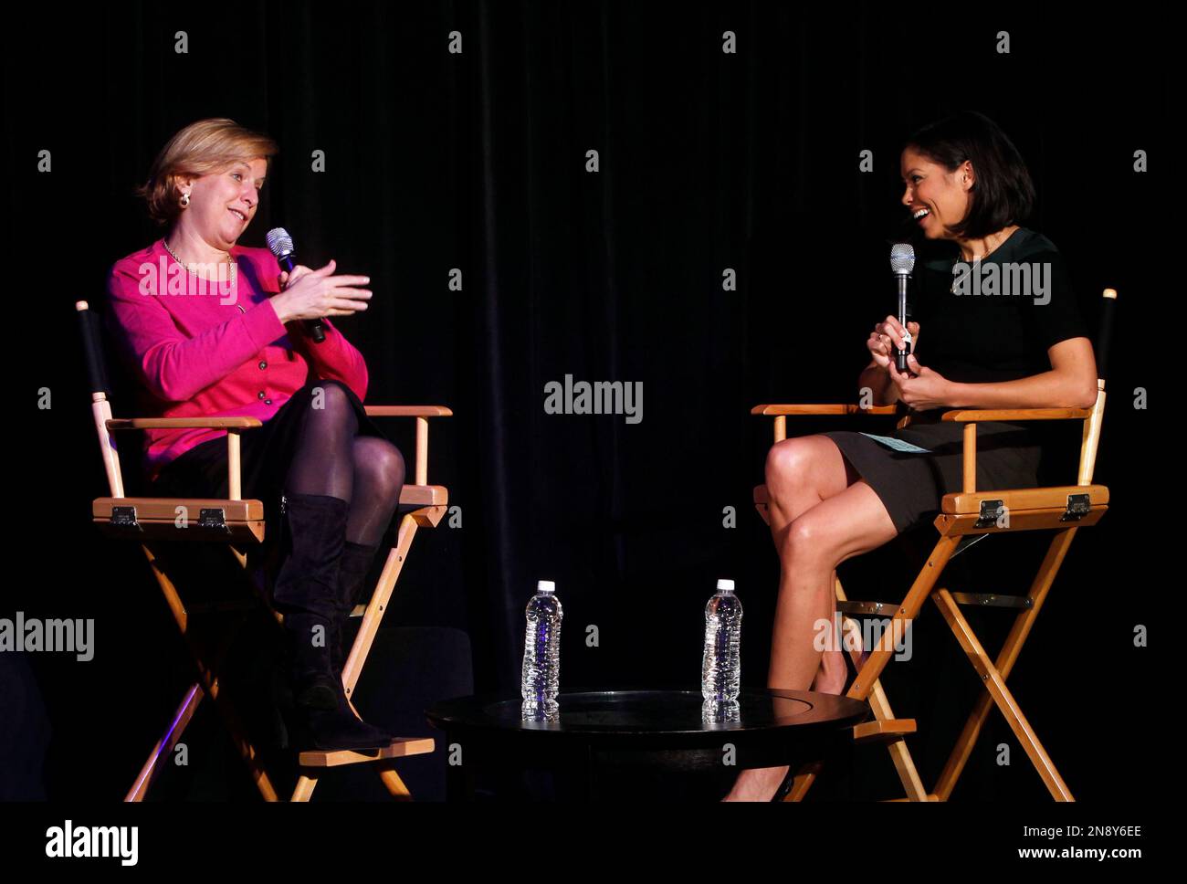 NBC News Chief Digital Officer Vivian Schiller, left, speaks with MSNBC ...