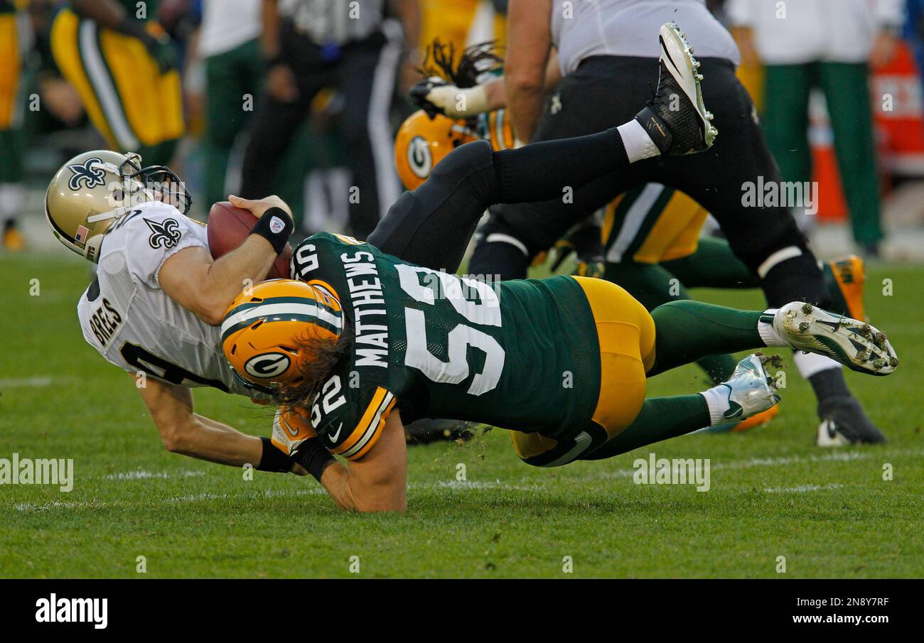 Green Bay Packers outside linebacker Clay Matthews sacks New Orleans ...