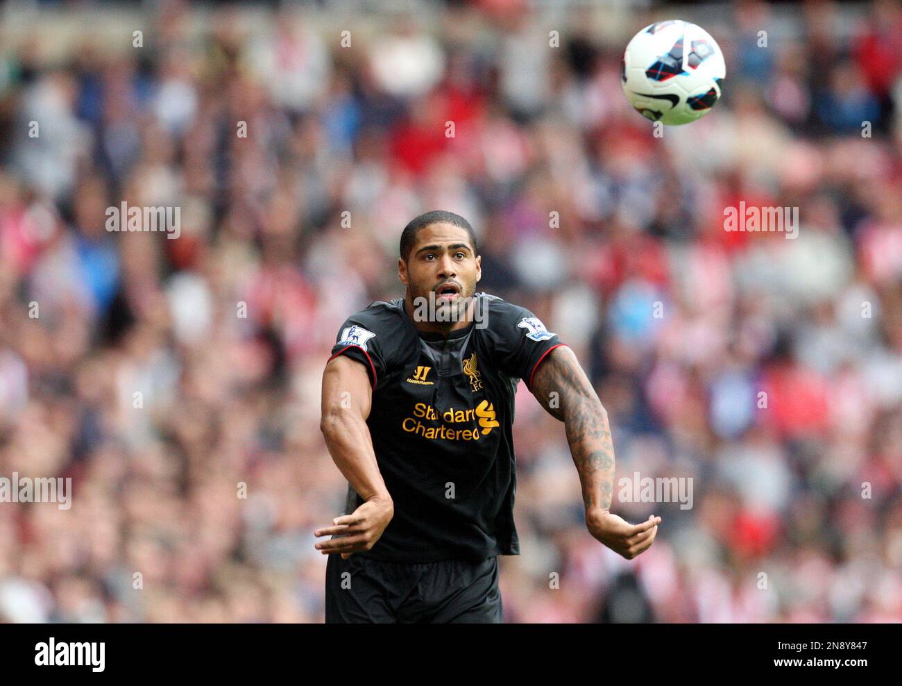 Liverpool's Glen Johnson, look's on during their English Premier League ...
