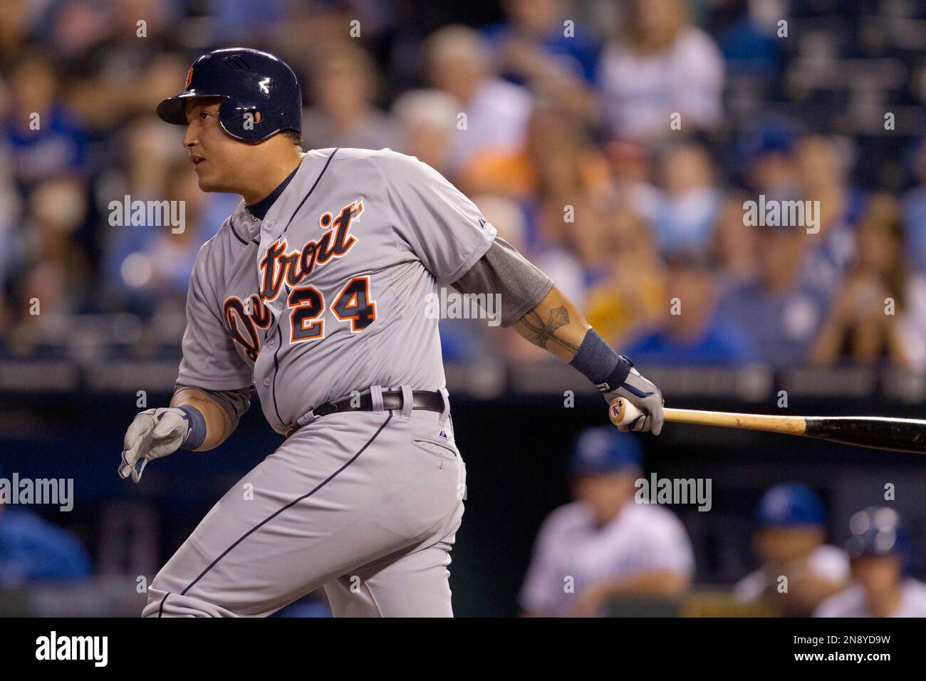 Detroit Tigers' Miguel Cabrera (24) during a baseball game against the ...
