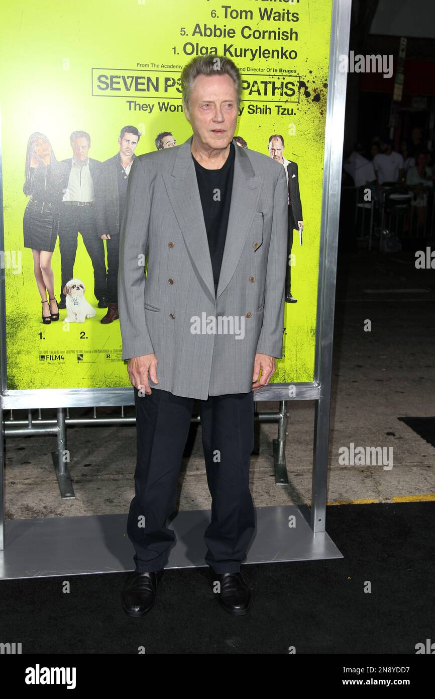 Christopher Walken attends the premiere of "Seven Psychopaths" at the ...