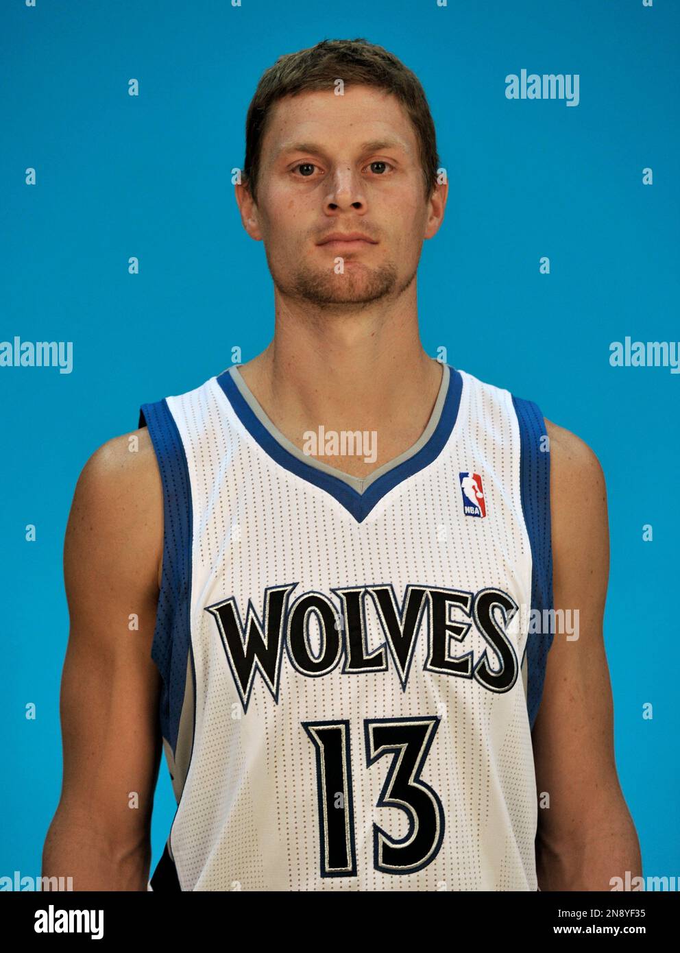 Minnesota Timberwolves NBA basketball player Luke Ridnour is shown ...
