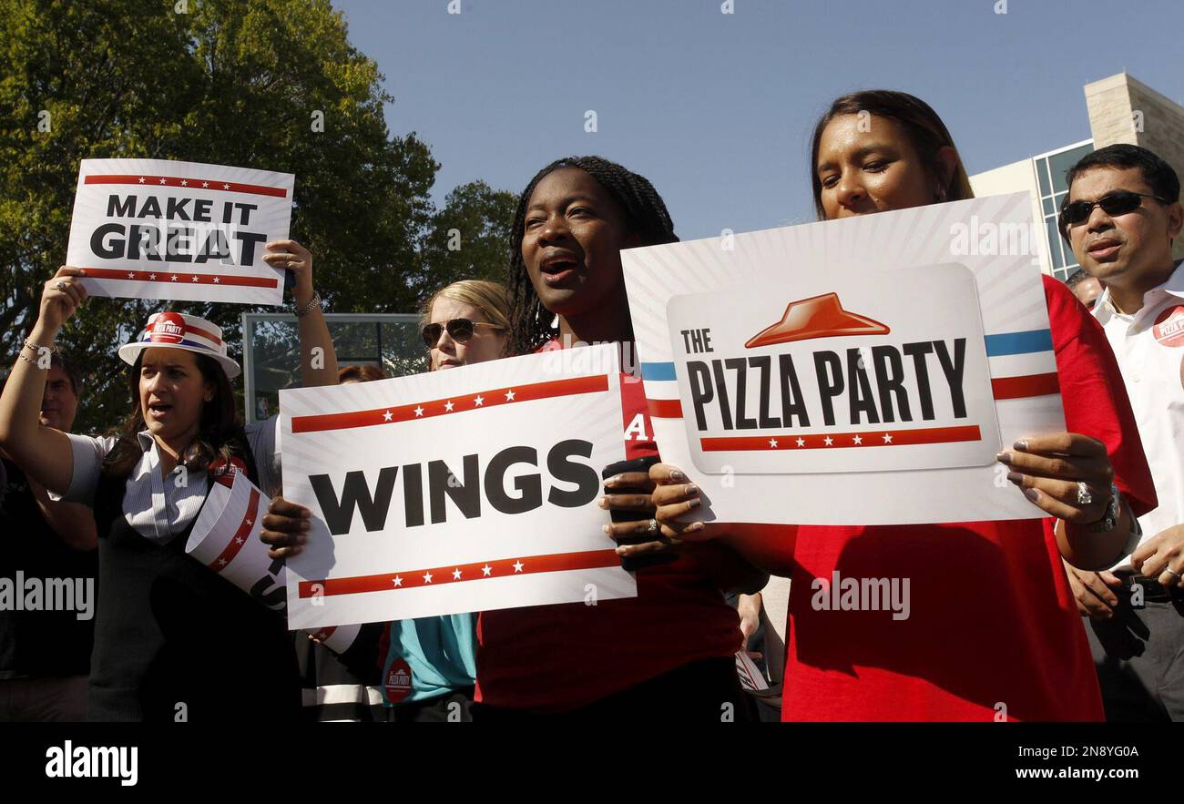 Advocates of The Pizza Party show their support for the newest entry ...