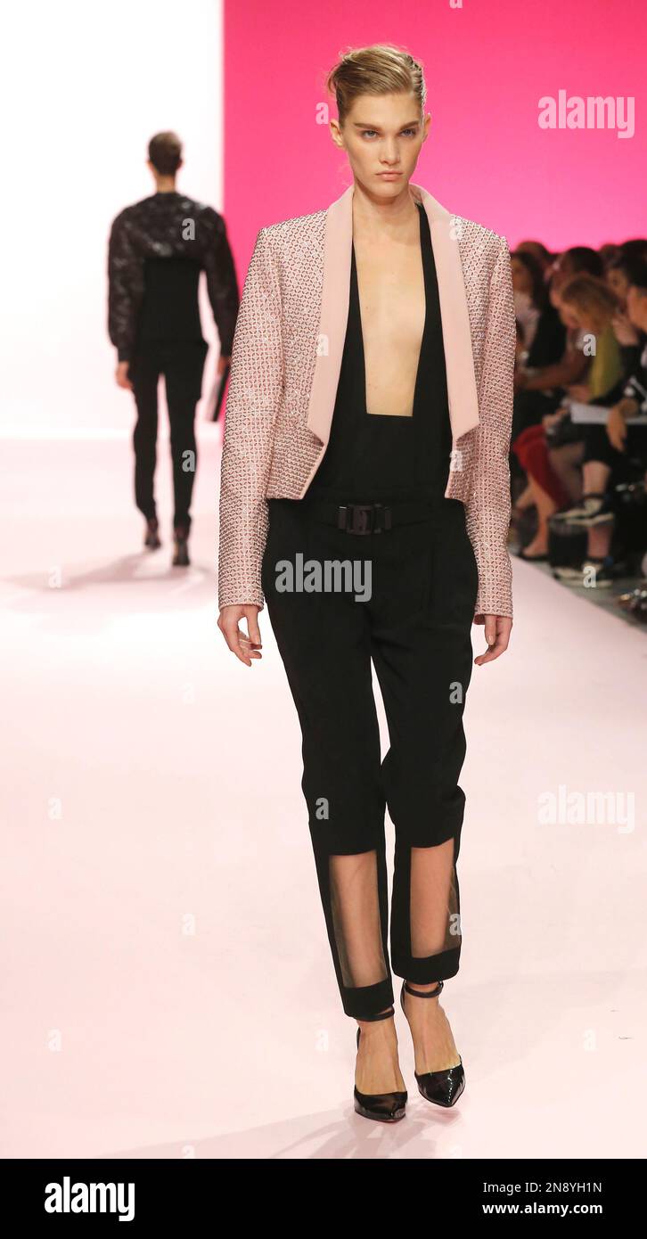 A model wears a creation by Brazilian fashion designer Pedro LourenÃ§o ...