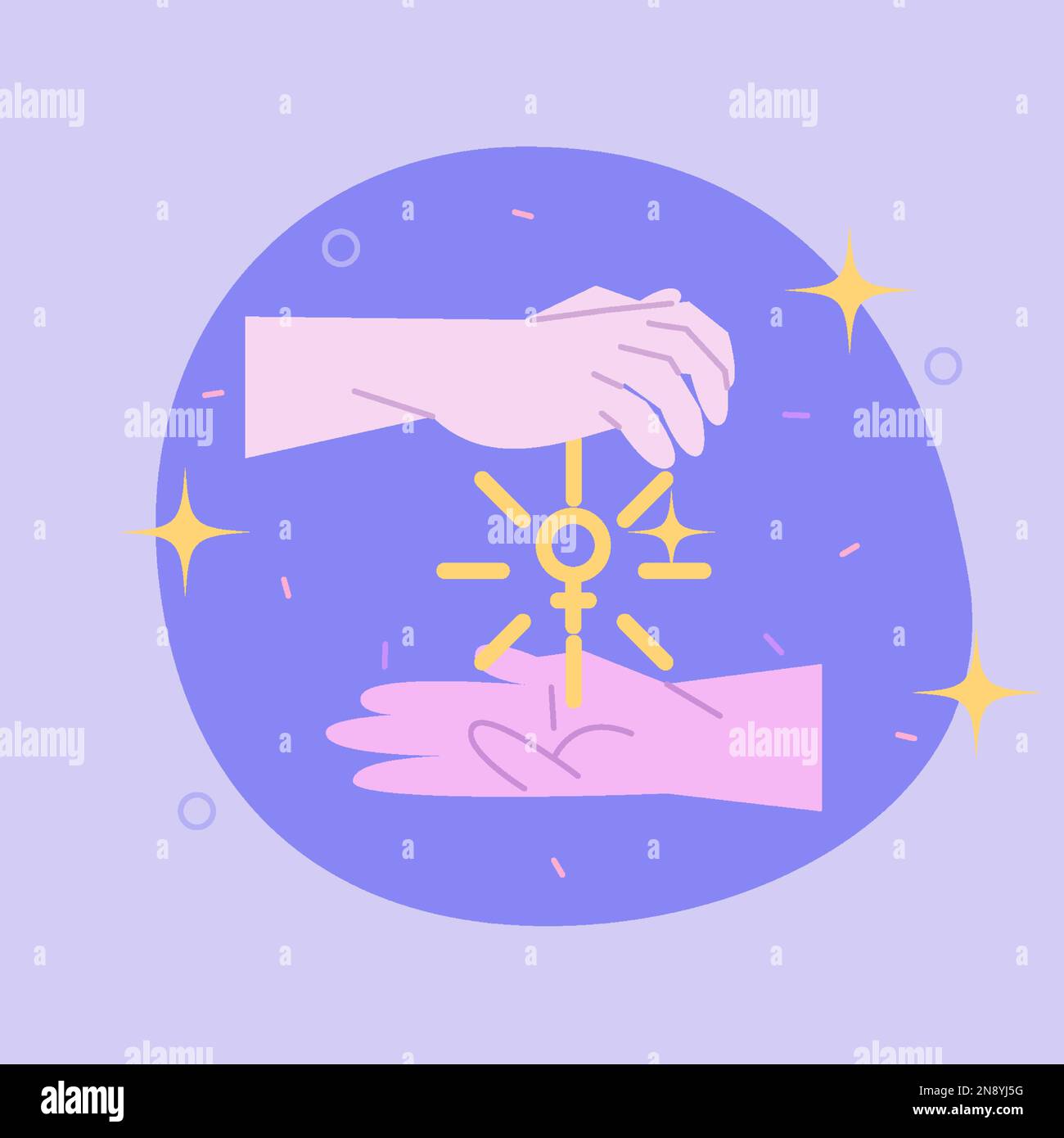 Women's Determination: A Flat Vector Illustration of a Woman Facing ...