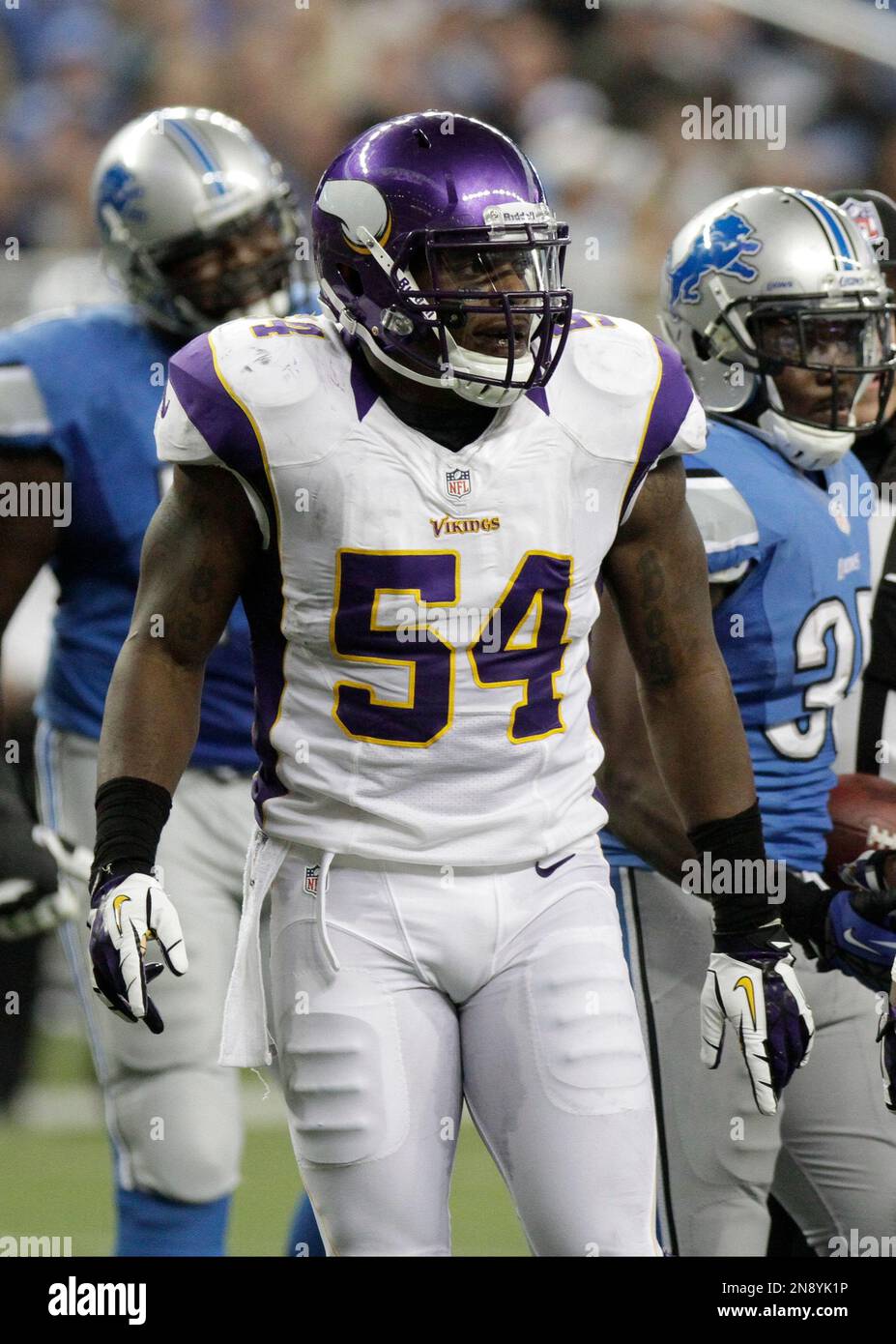 Minnesota Vikings middle linebacker Jasper Brinkley (54) in the second ...
