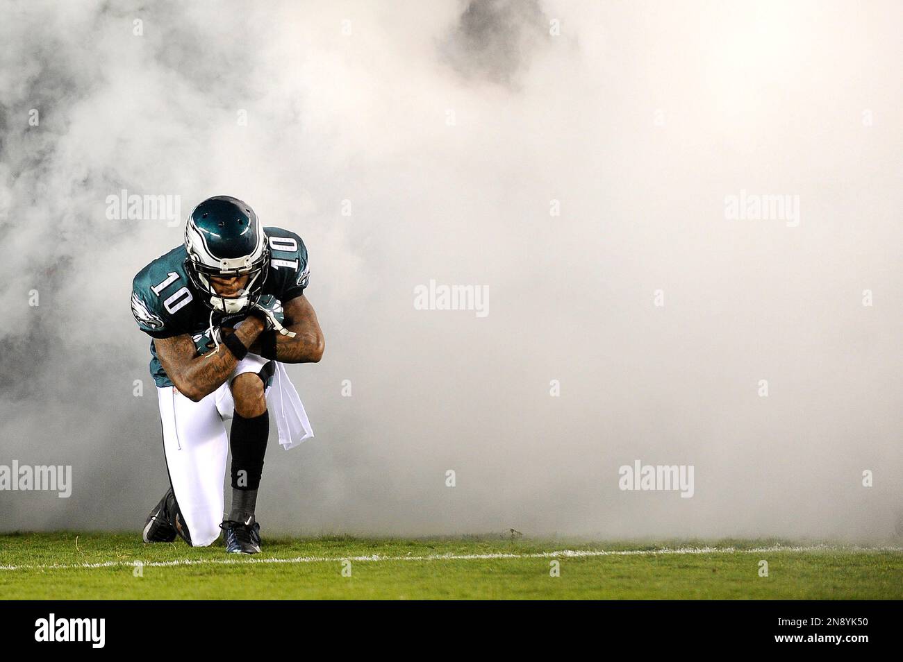 Philadelphia Eagles wide receiver DeSean Jackson is introduced onto the ...