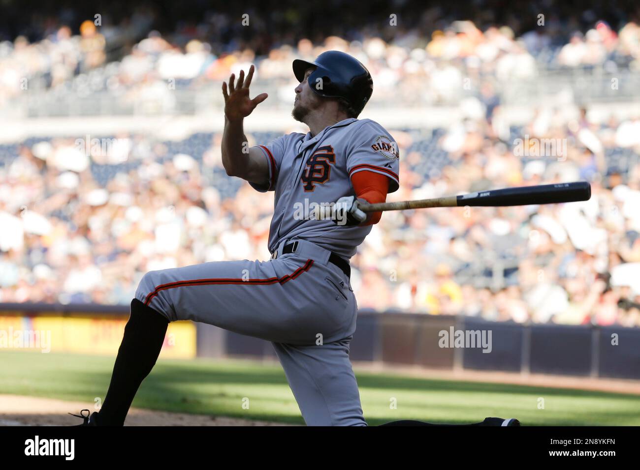 San Francisco Giants' Hunter Pence hits a home run against the San ...