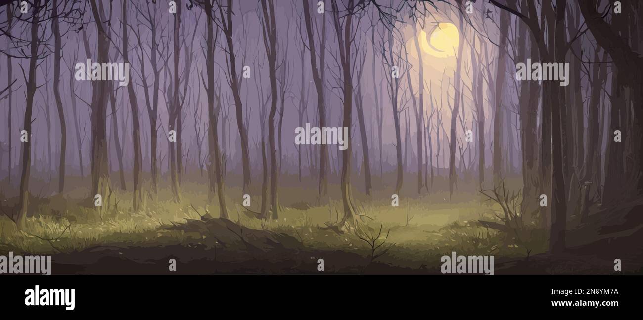 Horror movie forest Stock Vector Images - Alamy