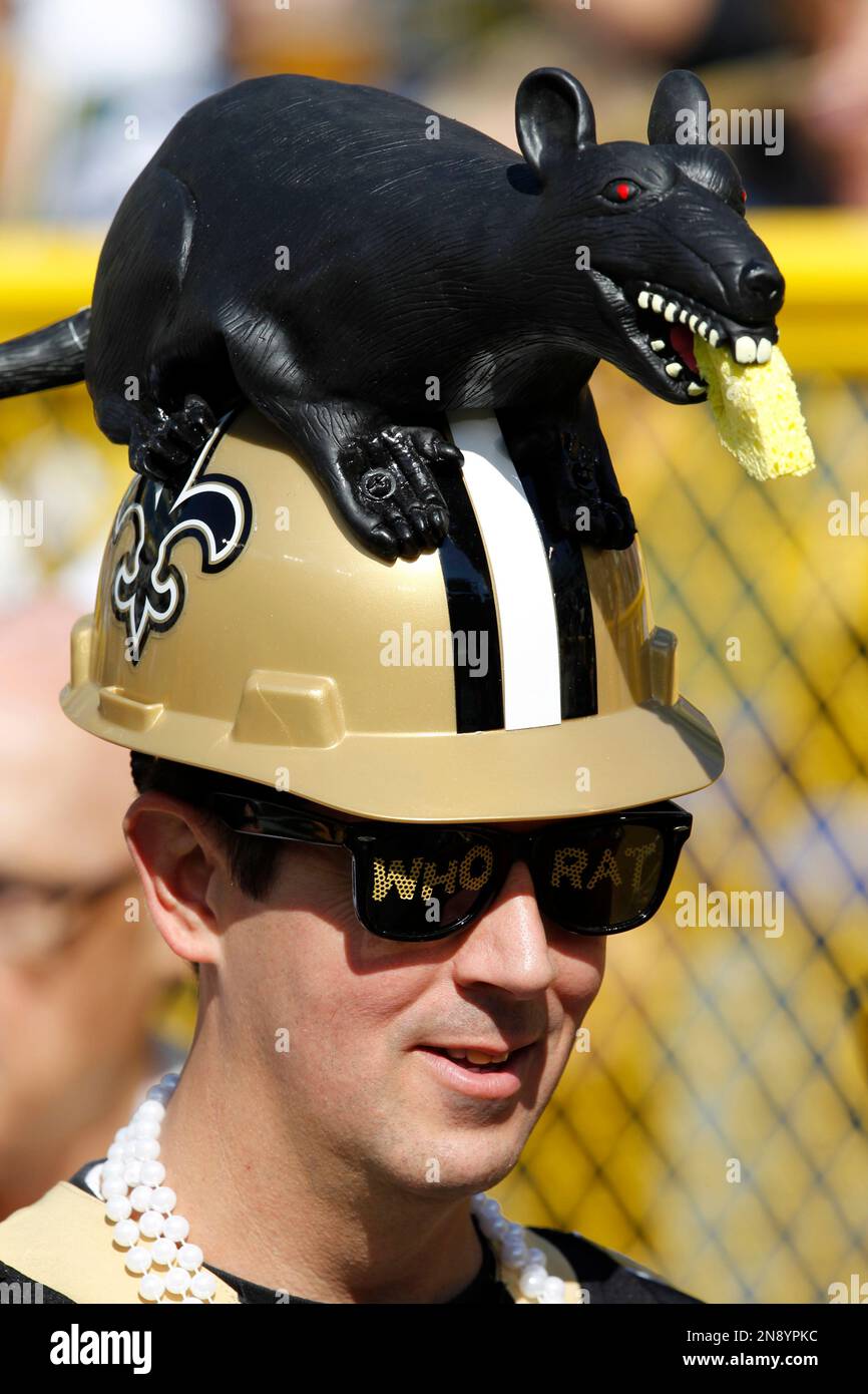 A New Orleans Saints fan during pregame of an NFL football game Sunday ...