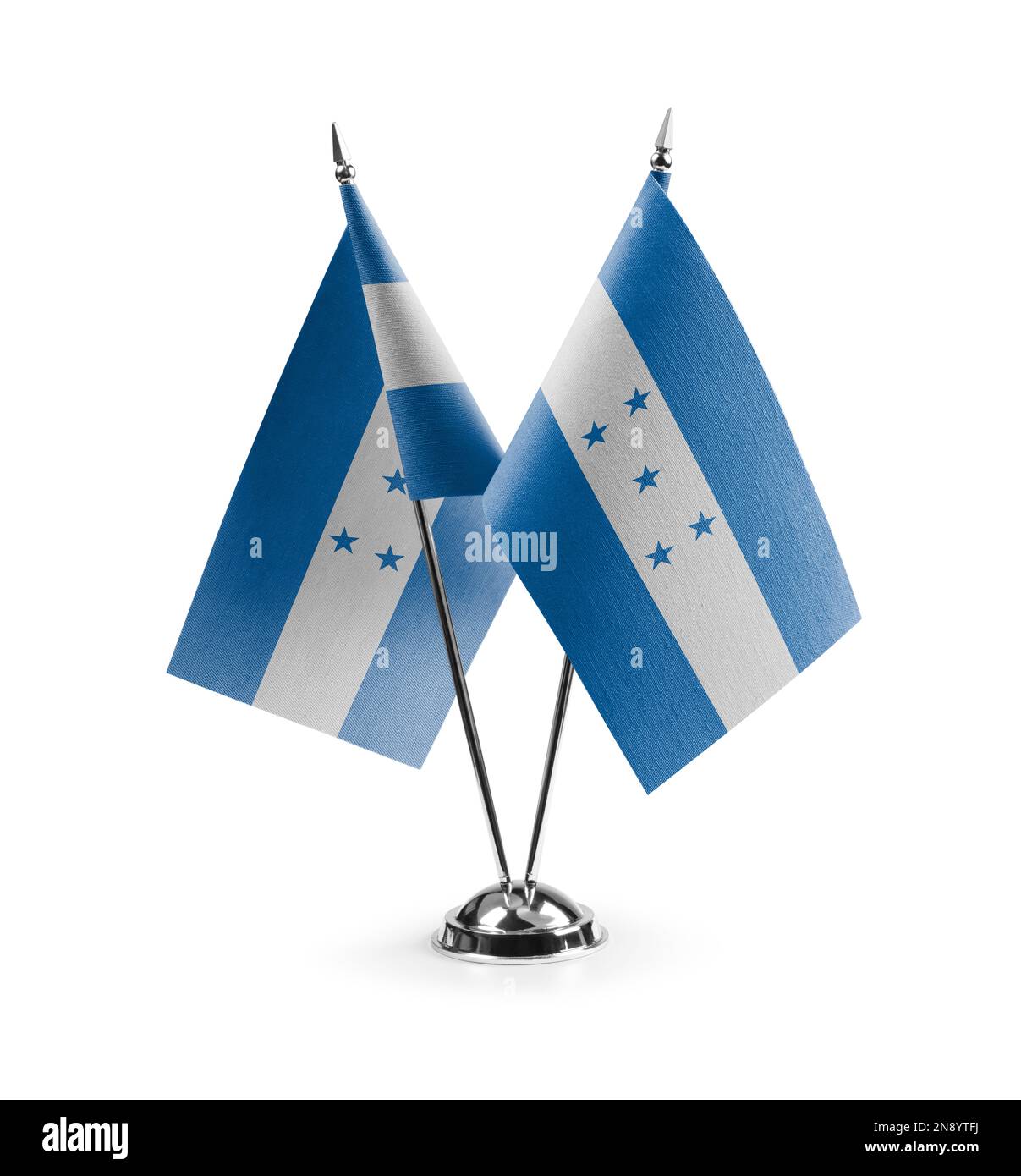 Small national flags of the Honduras on a white background Stock Photo ...