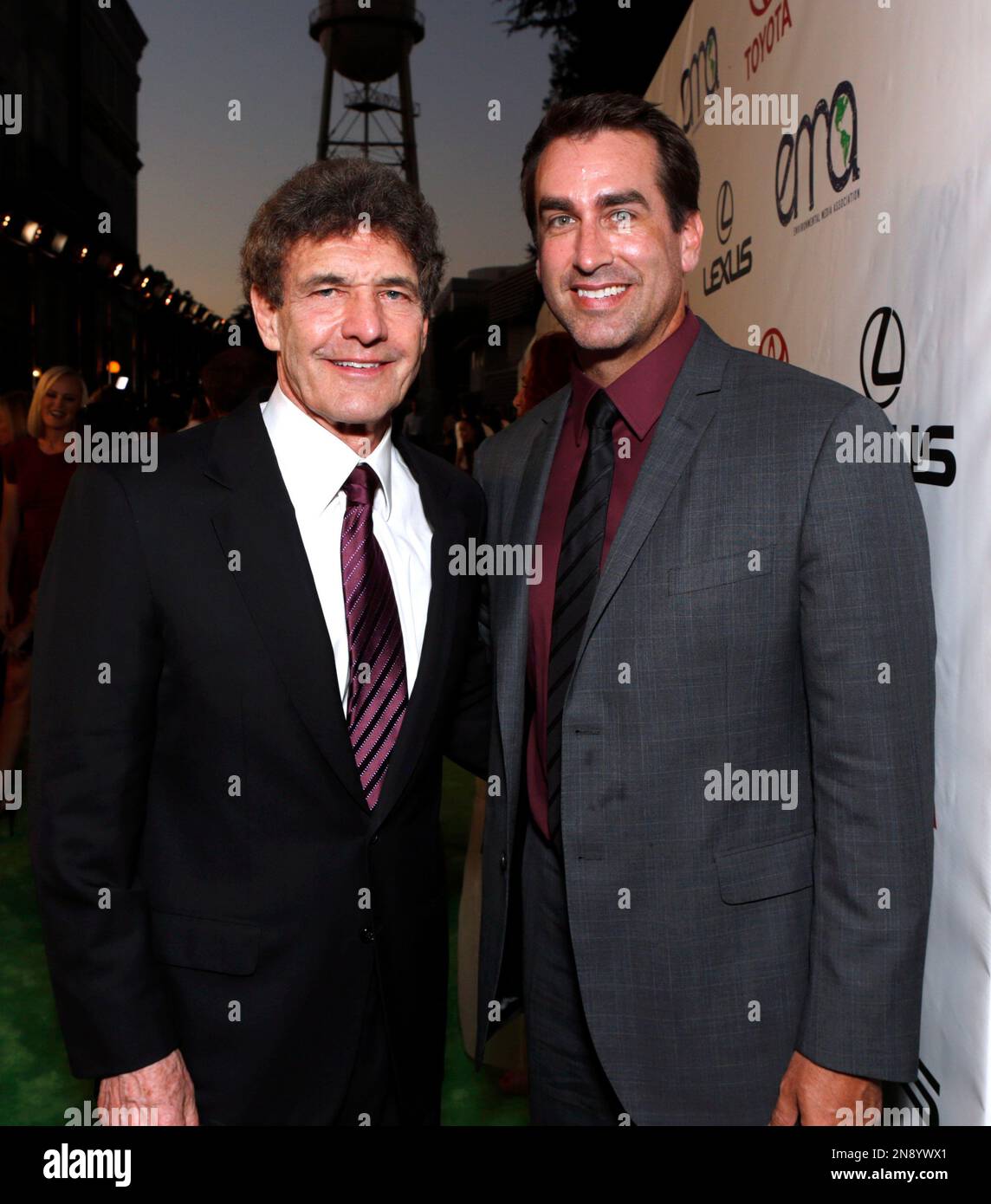 Alan Horn, Chairman of Disney Studios, left, and Rob Riggle arrive at ...