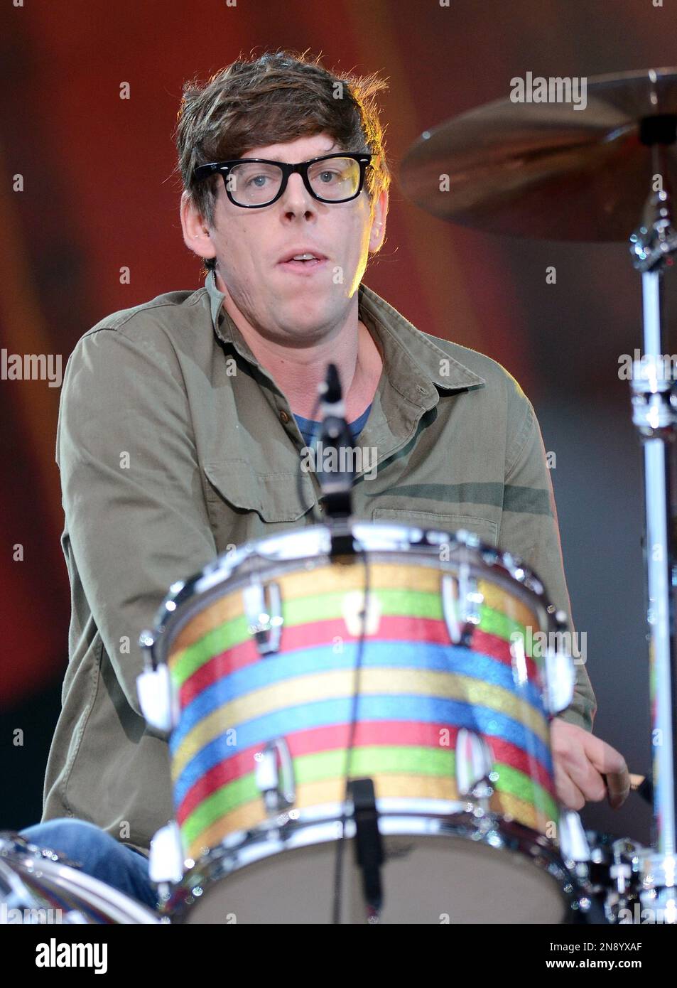Drummer Patrick Carney of The Black Keys performs at the Global Citizen ...