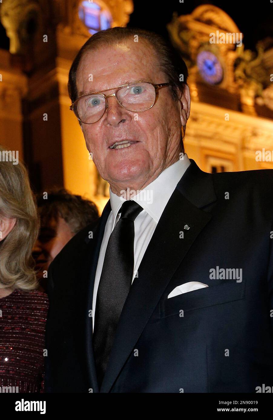 English actor Roger Moore poses during the "South Africa Night Gala ...