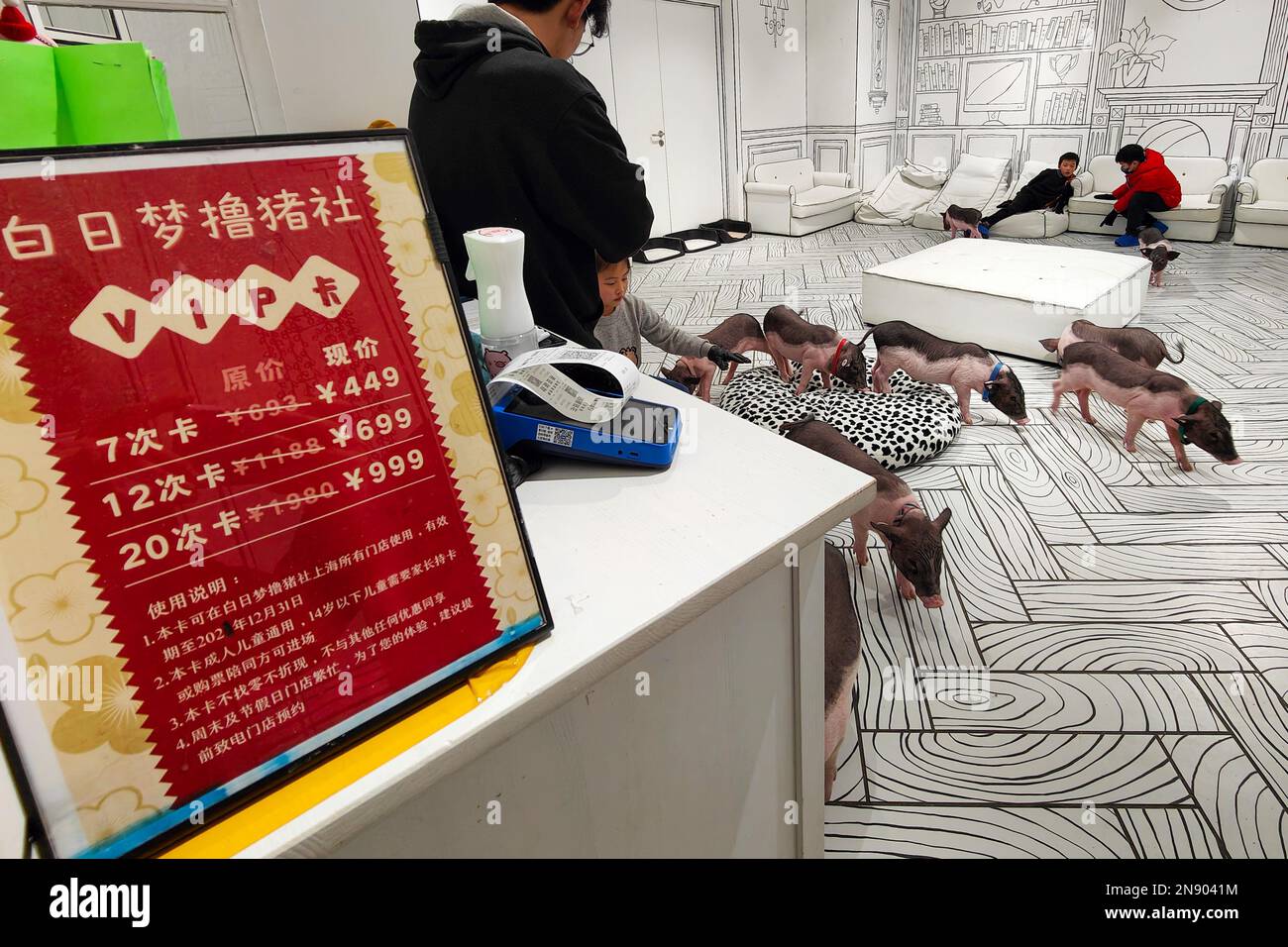 SHANGHAI, CHINA - FEBRUARY 11, 2023 - Children play with a dozen baby ...