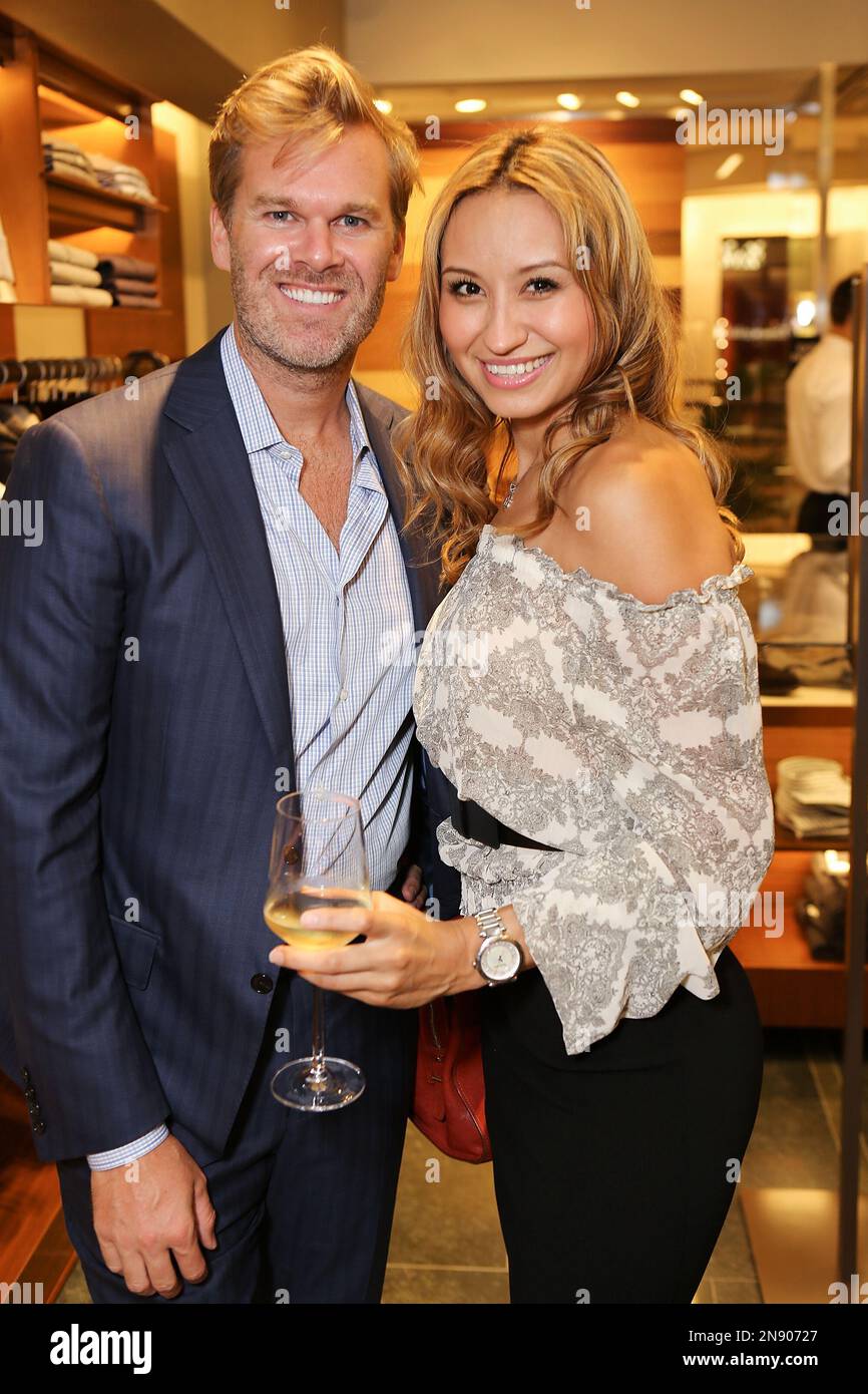 From left, Robert Chafin and Jovanna Bucio pose during the Ermenegildo ...
