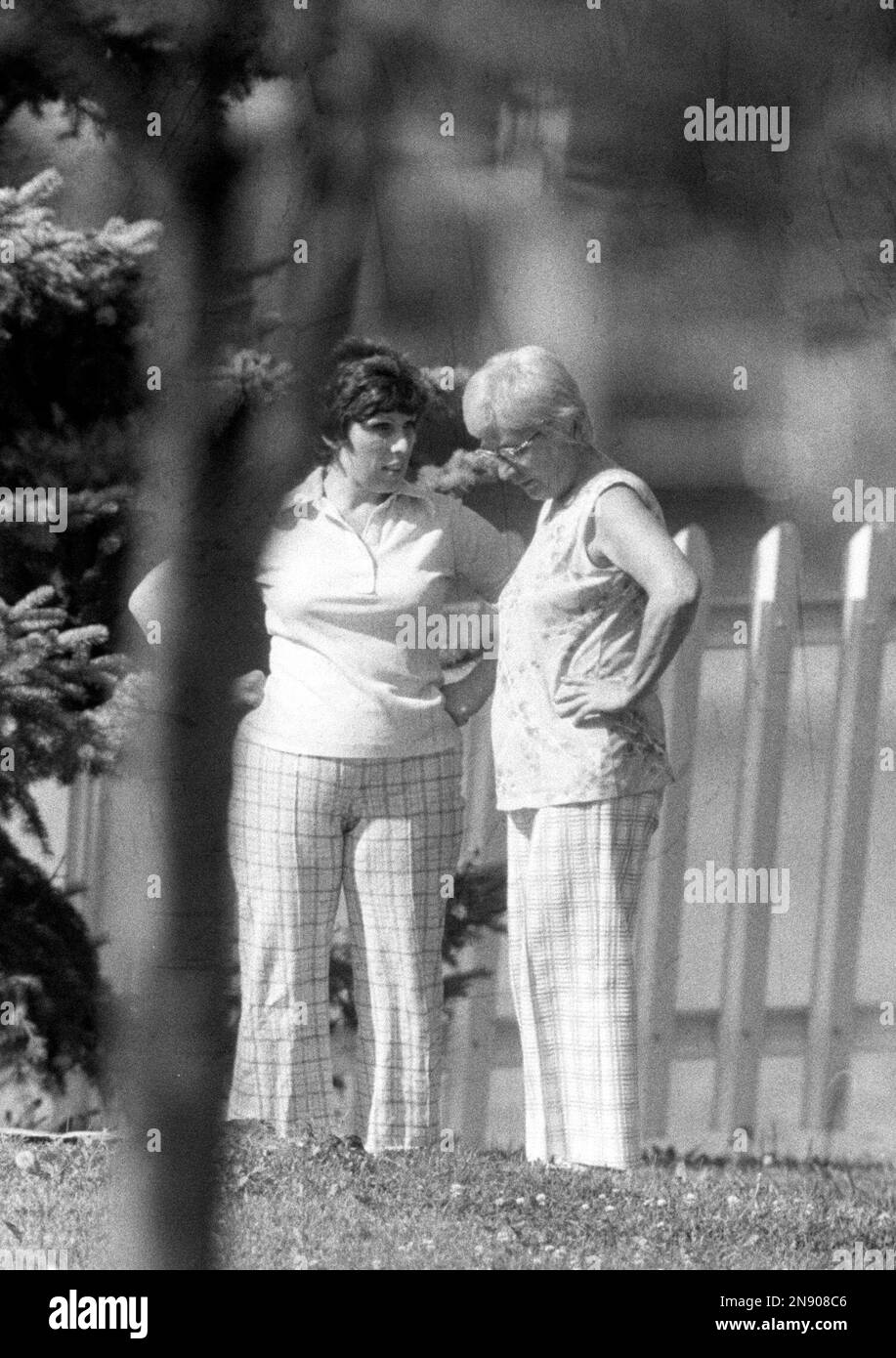 FILE - In this Aug. 14, 1975, file photo Josephine Hoffa, right, wife ...