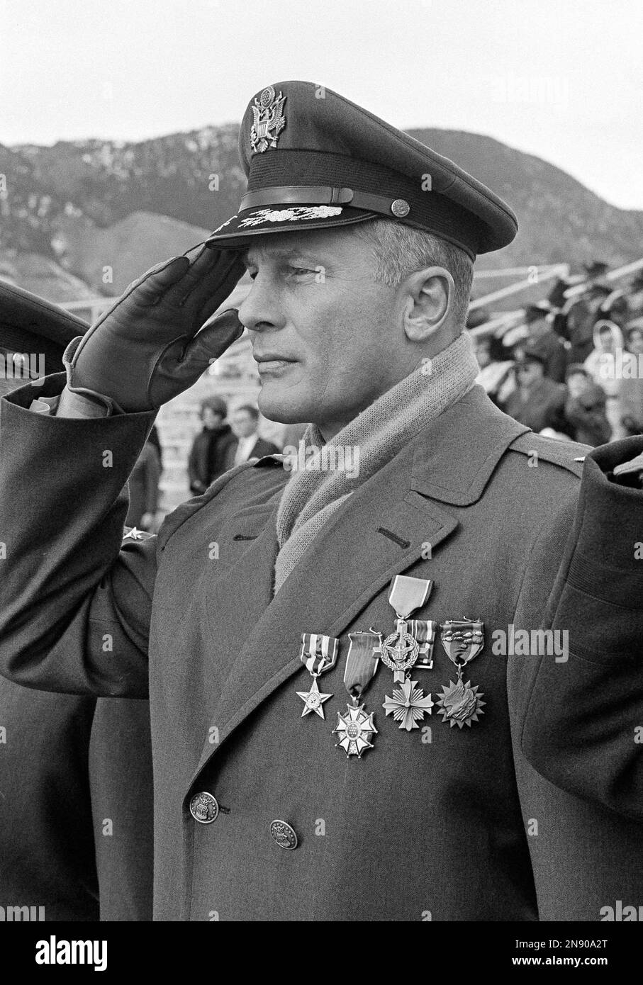 U.S. Col. Robin Olds, commandant of cadets at the Air Force Academy and ...