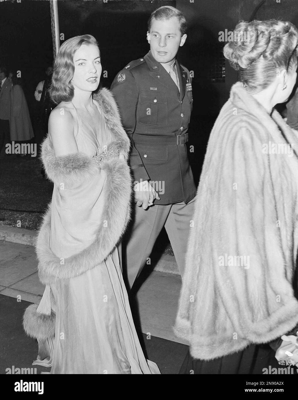 Screen star Ella Raines and her husband, Major Robin Olds, attending ...