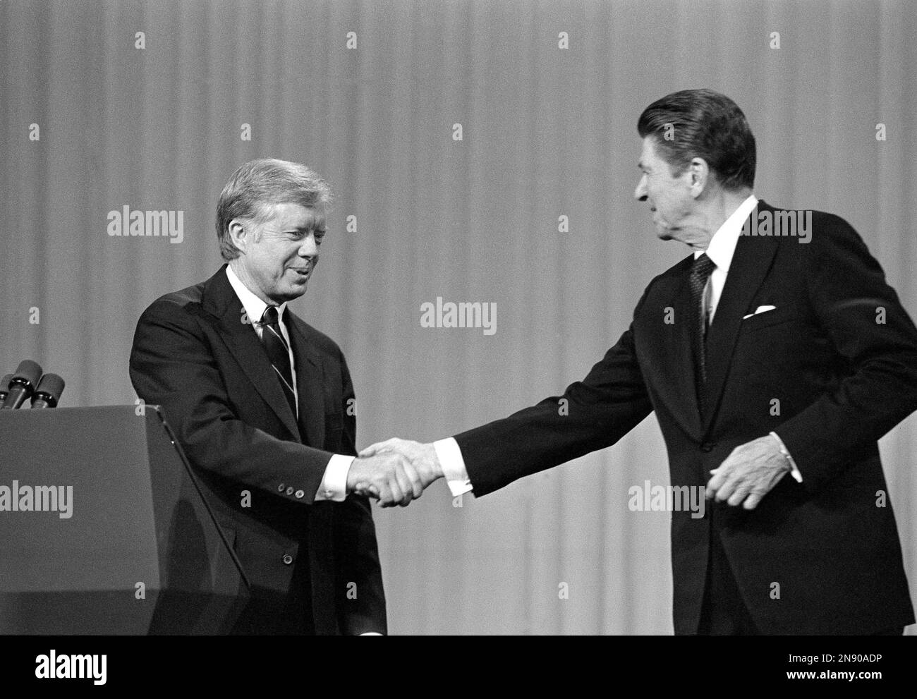 FILE - This Oct. 28, 1980 black-and-white file photo shows President ...