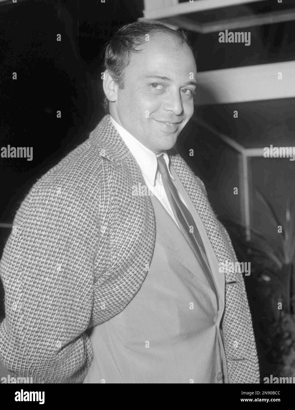 British actor Herbert Lom leaves London Airport, on Sept. 7, 1955, for ...