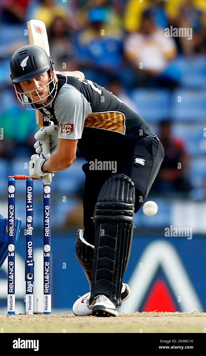New Zealand's batsman Rob Nicol prepares to play a shot during the ICC ...